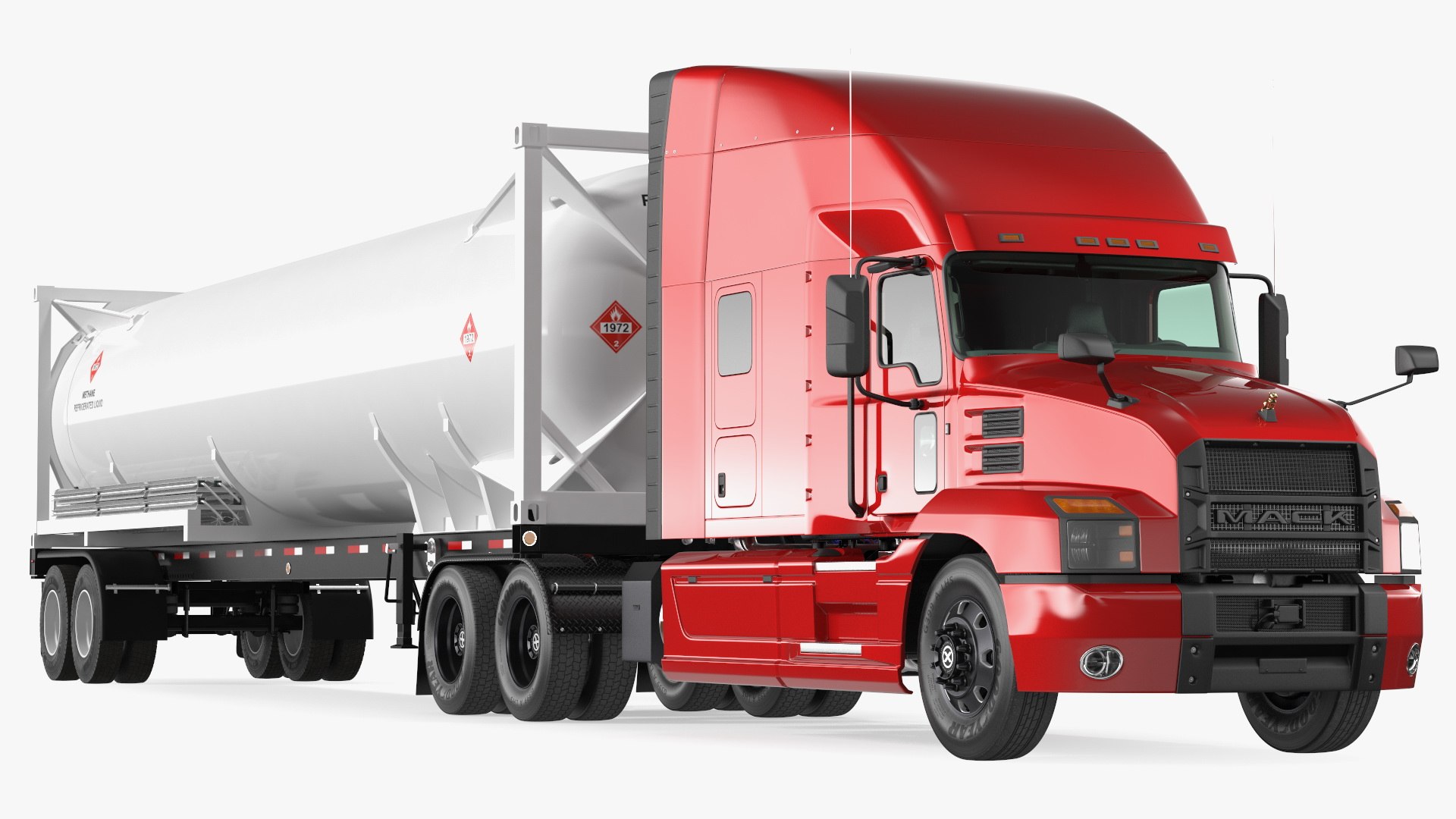 Mack Anthem Truck with LNG Semi Trailer Gas Tank 3D model - TurboSquid ...