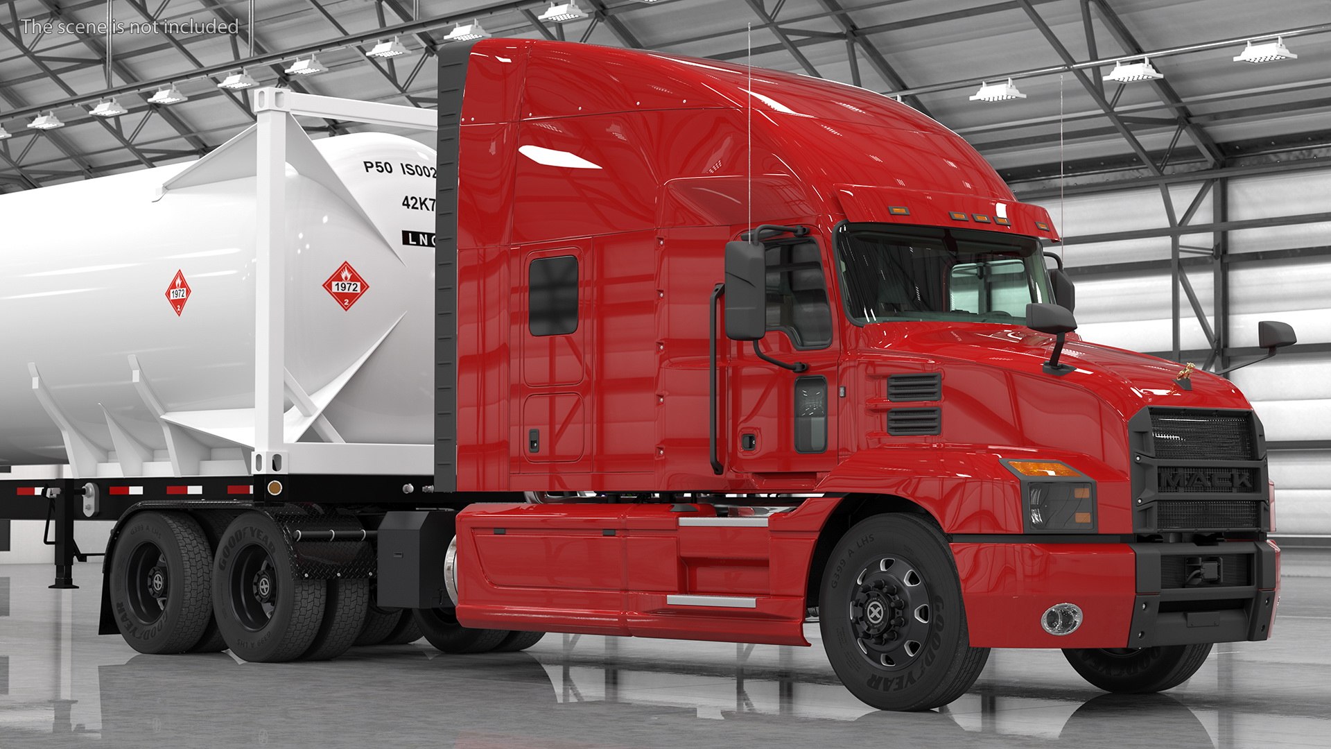 Mack Anthem Truck with LNG Semi Trailer Gas Tank 3D model - TurboSquid ...