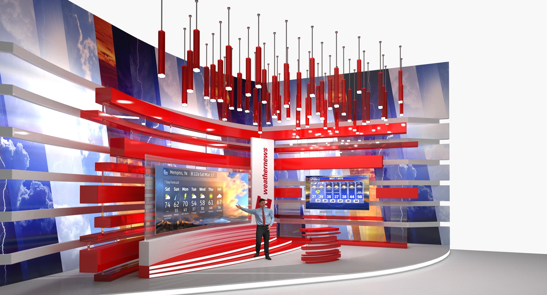 3D Modern Tv Weather Studio - TurboSquid 1290107