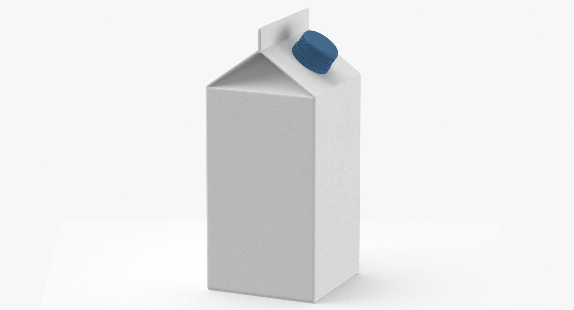 3D Milk Carton Type 01 Medium Blank Blue Green And Red Label ...