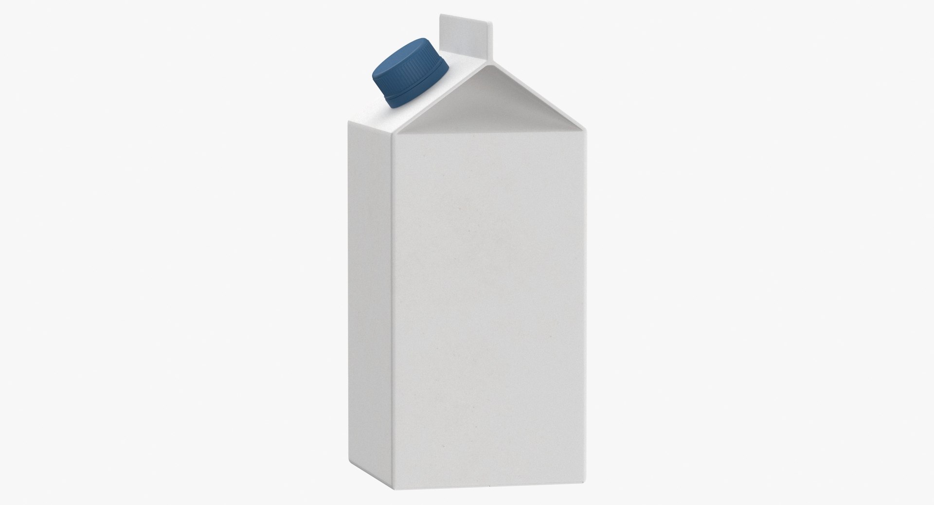 3D Milk Carton Type 01 Medium Blank Blue Green And Red Label ...