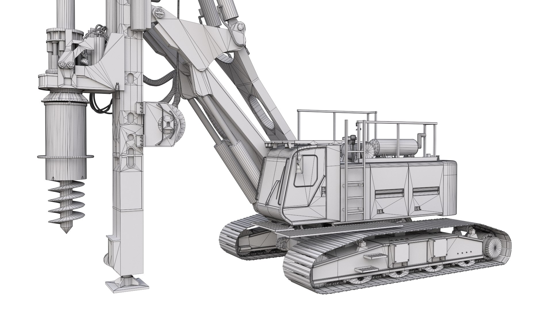 Rotary Drilling Rig 3D Model - TurboSquid 2100084