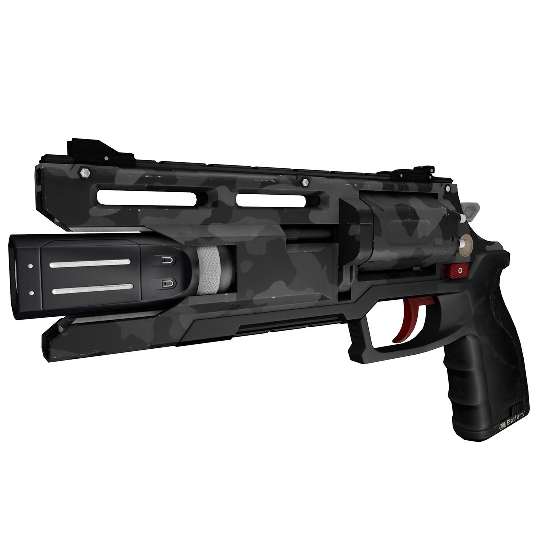 3D Sci-Fi Plasma Revolver Handgun Camo - TurboSquid 1823502