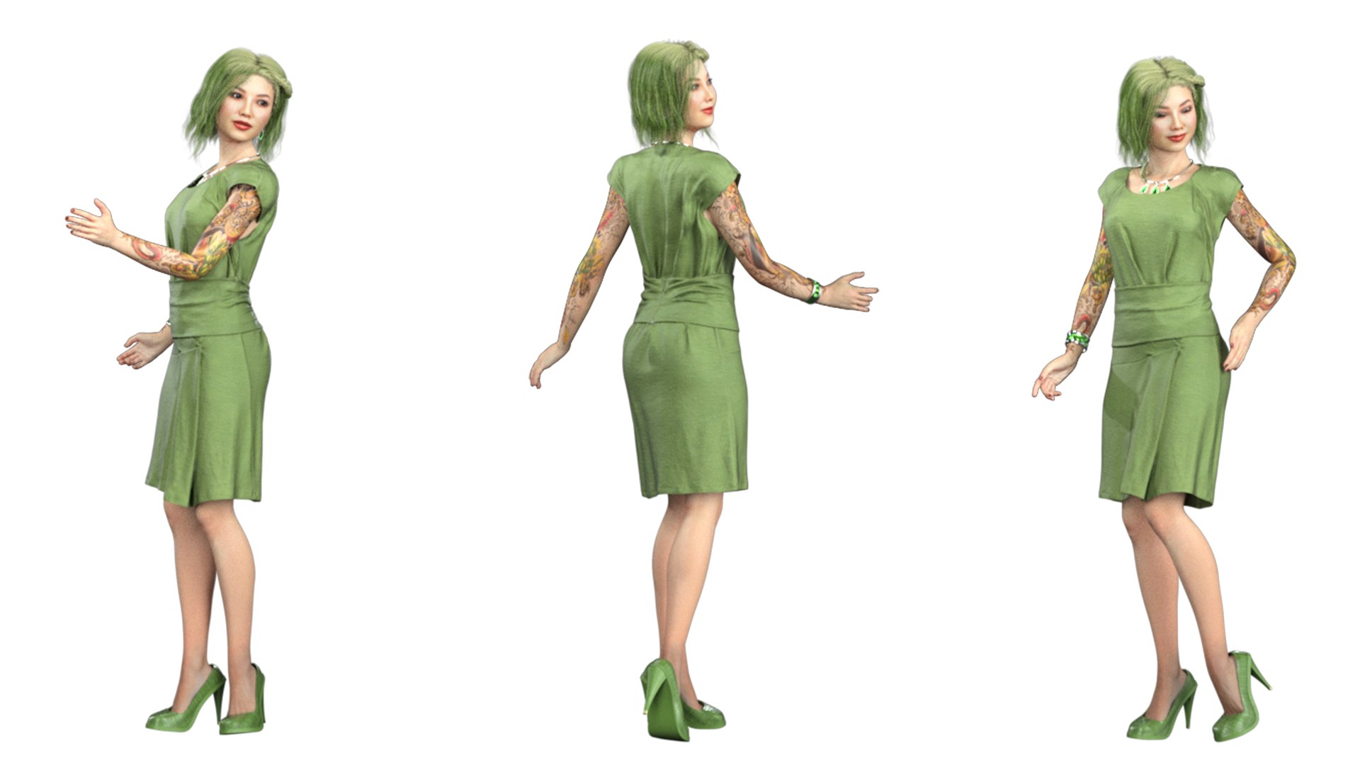 Realistic Rigged Style Cute Girl-Kallyna Character 3D Model 3D Model ...