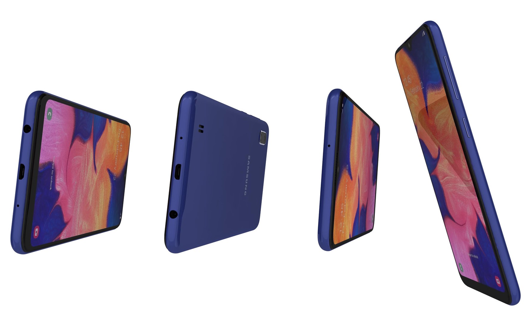3D model samsung galaxy a10 blue - TurboSquid 1406498