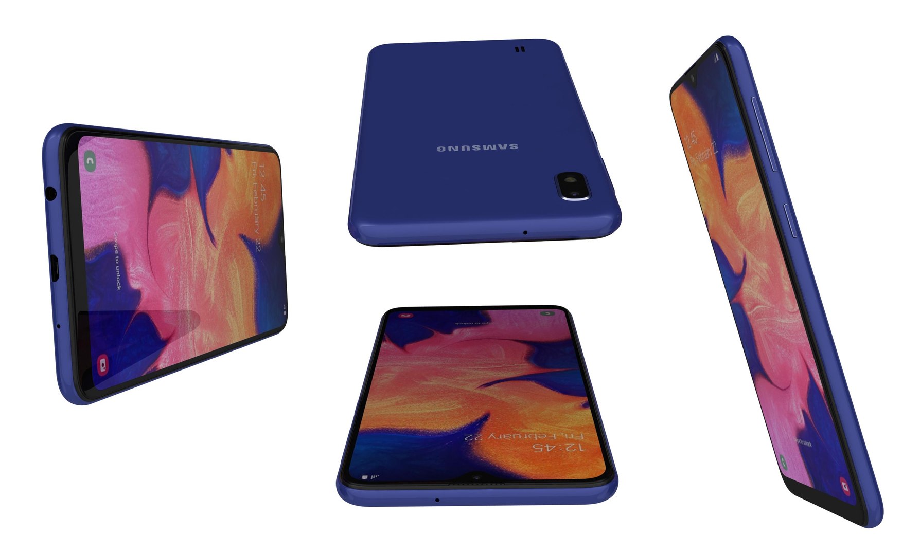3D model samsung galaxy a10 blue - TurboSquid 1406498