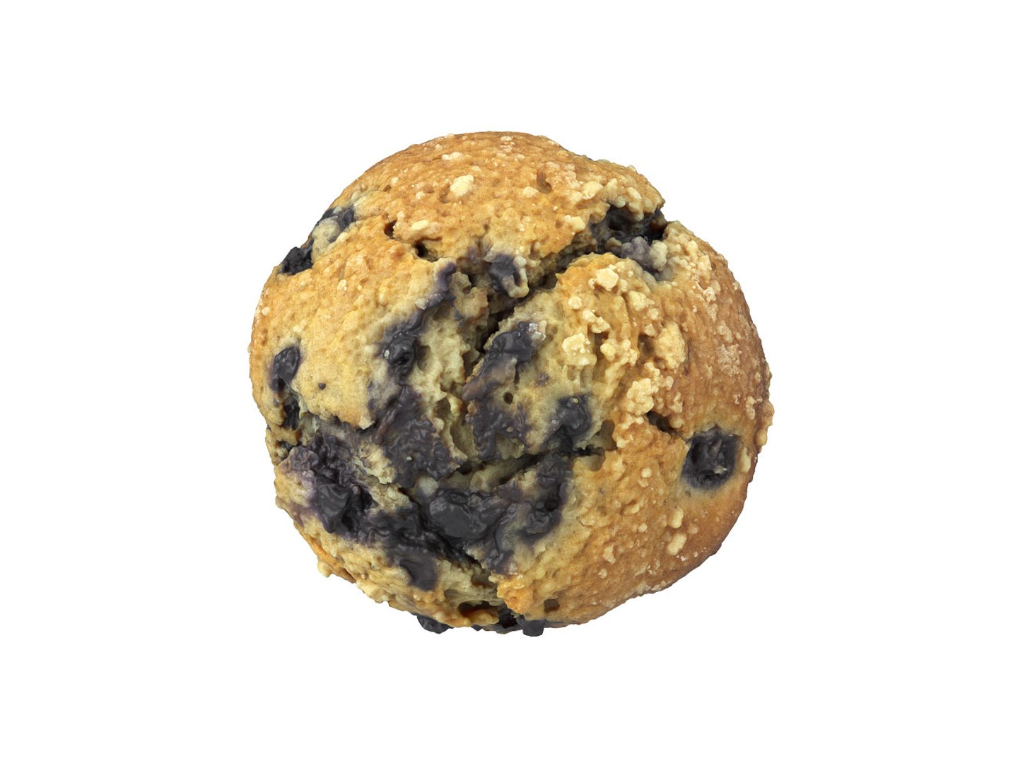 Photorealistic Scanned Blueberry Muffin 3D Model - TurboSquid 1307527