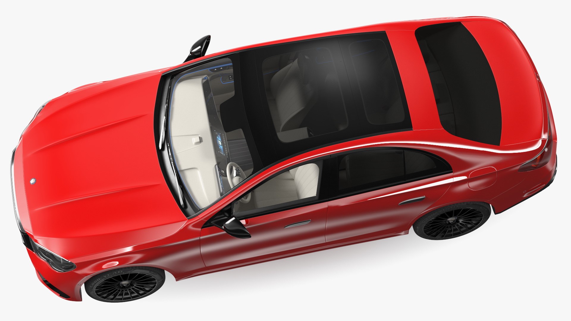 3D Model Mercedes E-class Red Color Rigged - TurboSquid 2168212