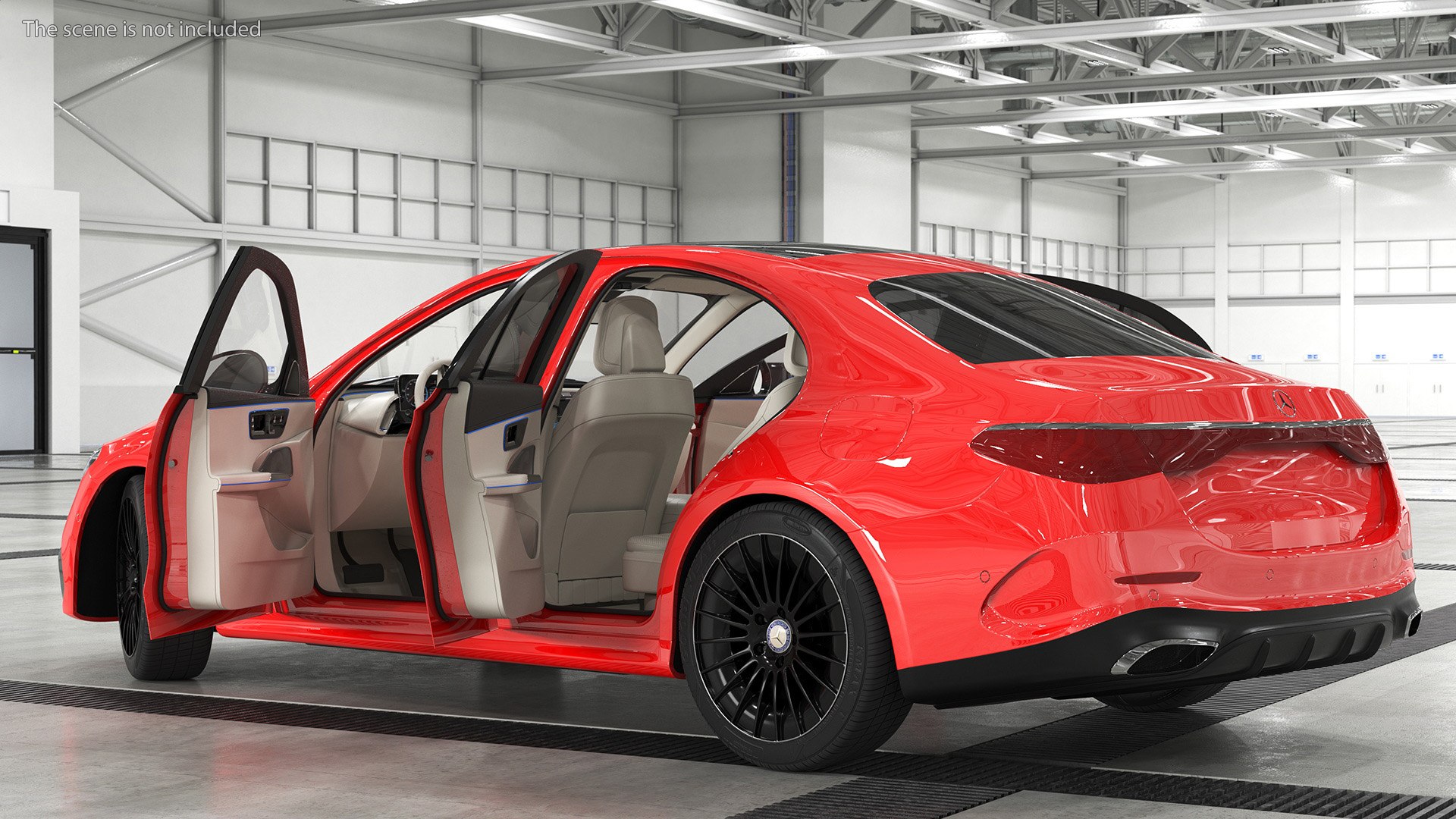 3D model Mercedes E-class Red Color Rigged - TurboSquid 2168212