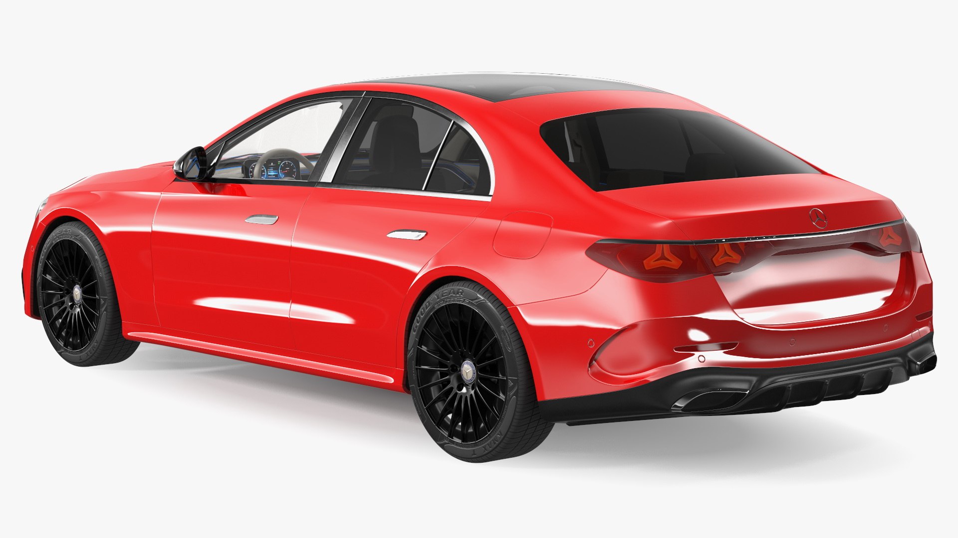 3D Model Mercedes E-class Red Color Rigged - TurboSquid 2168212