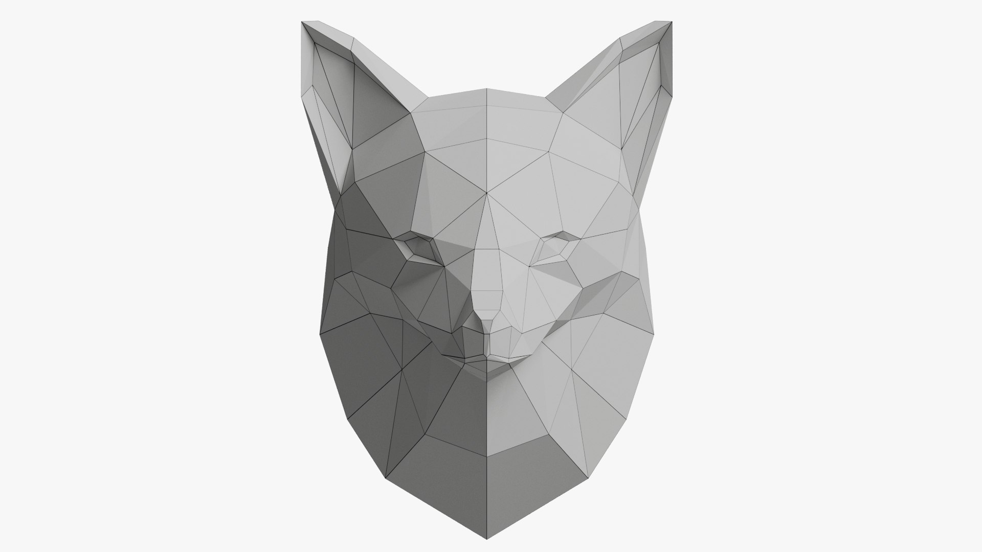 Paper Fox Head 3D - TurboSquid 1941242