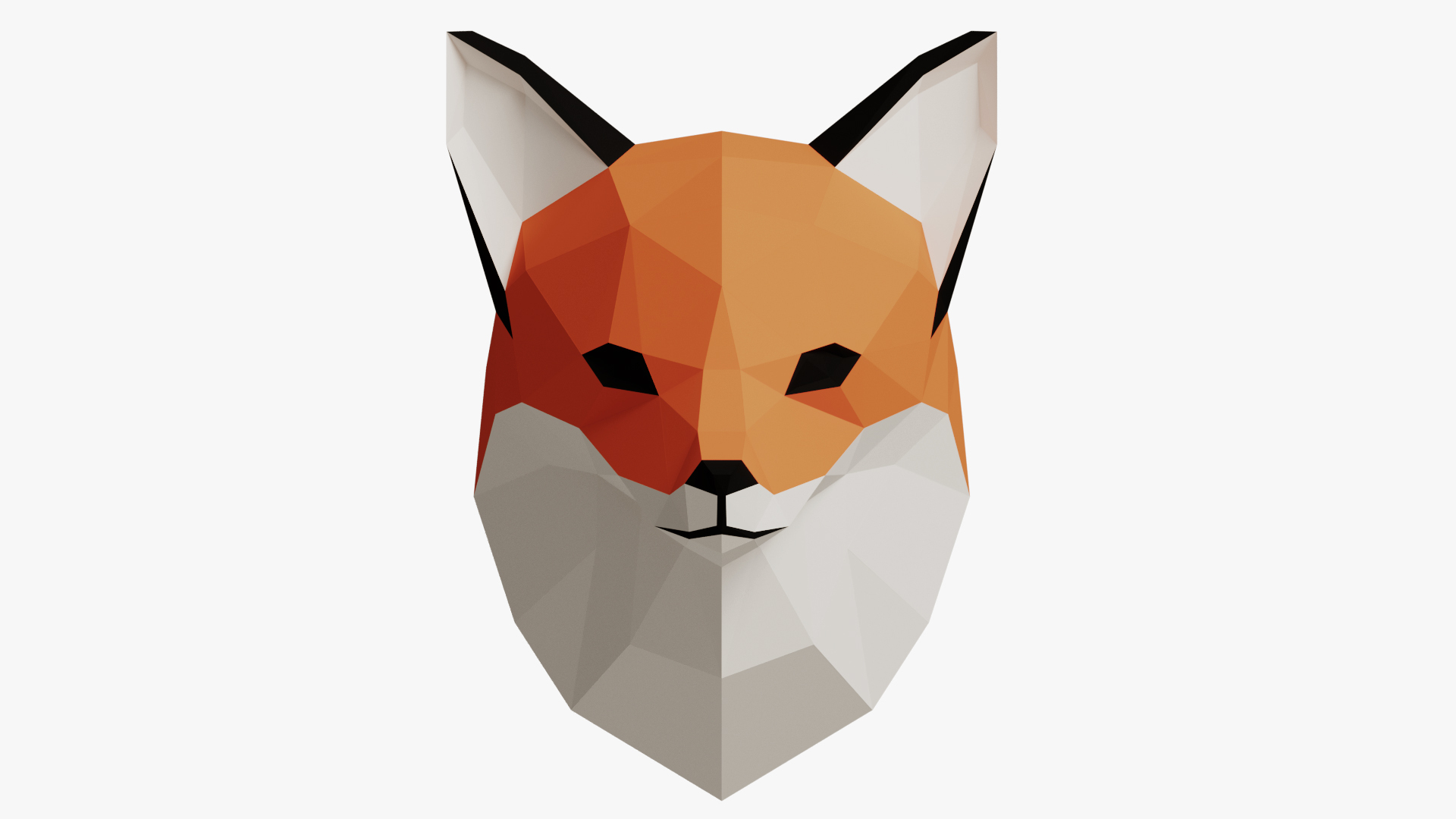 Paper Fox Head 3D - TurboSquid 1941242