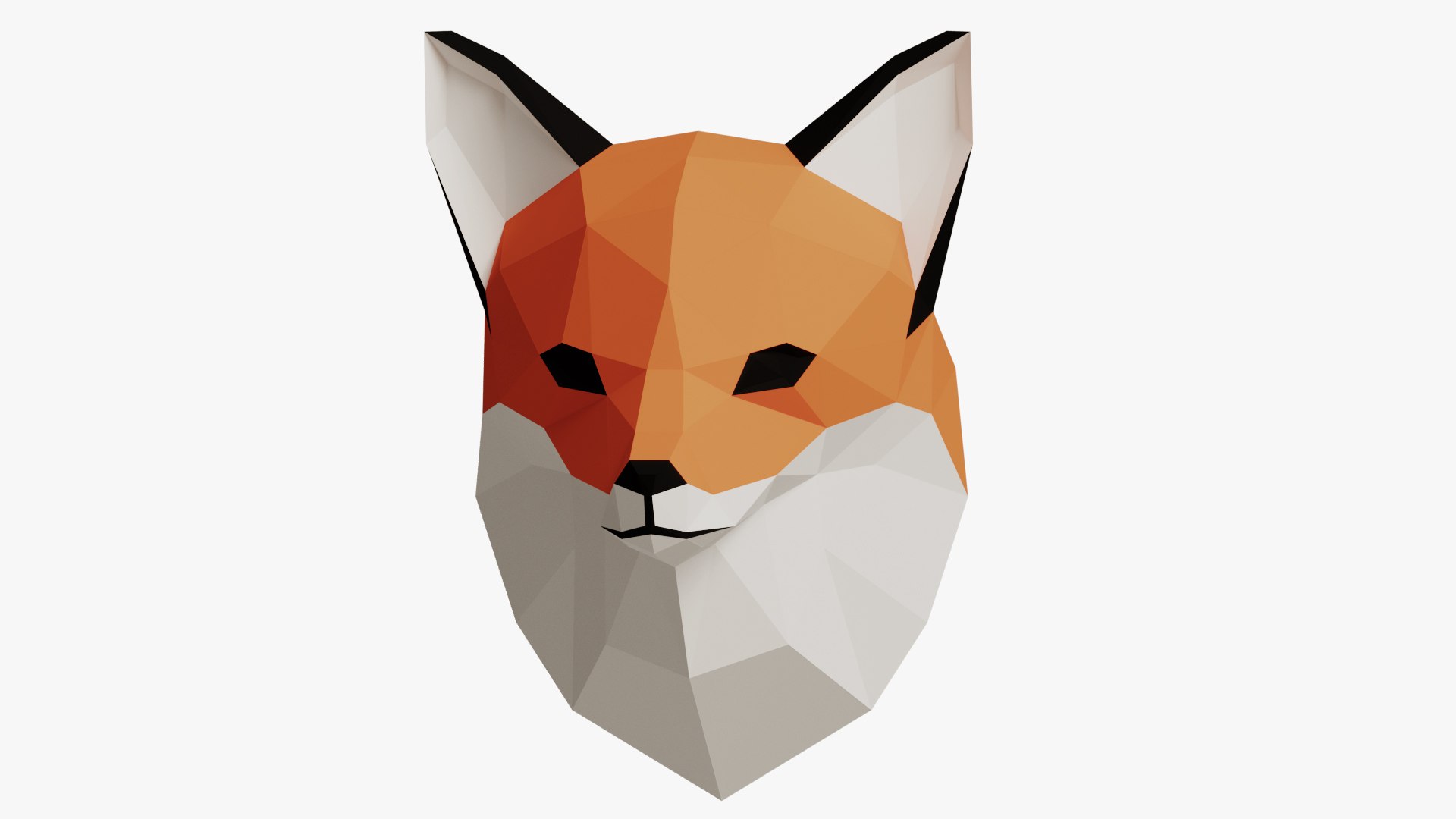 Paper Fox Head 3D - TurboSquid 1941242