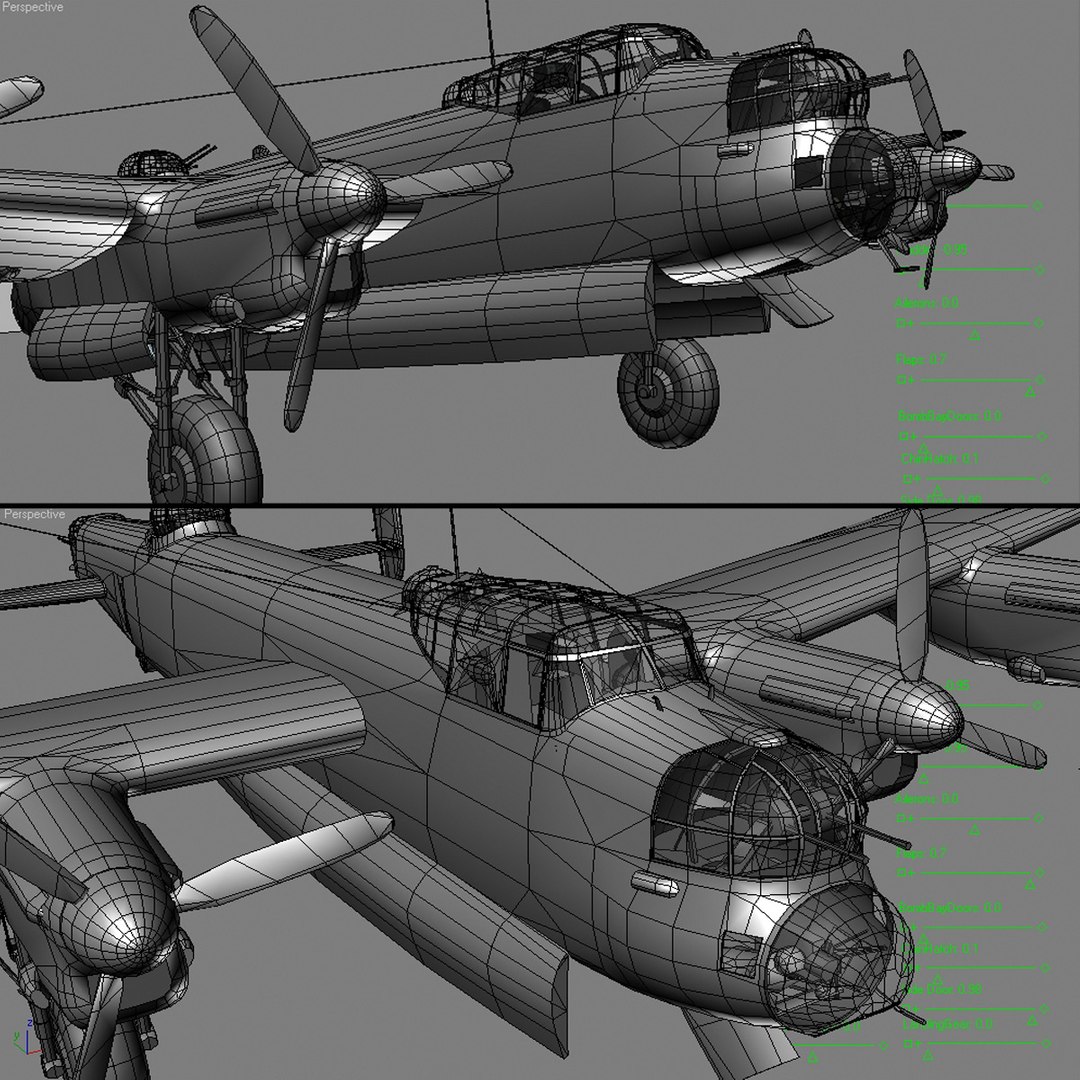 Lancaster Iii 3d Model