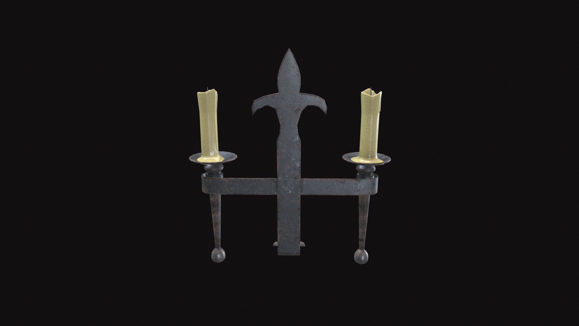 Medieval Candle Stand 06 3D Model - TurboSquid 2313182