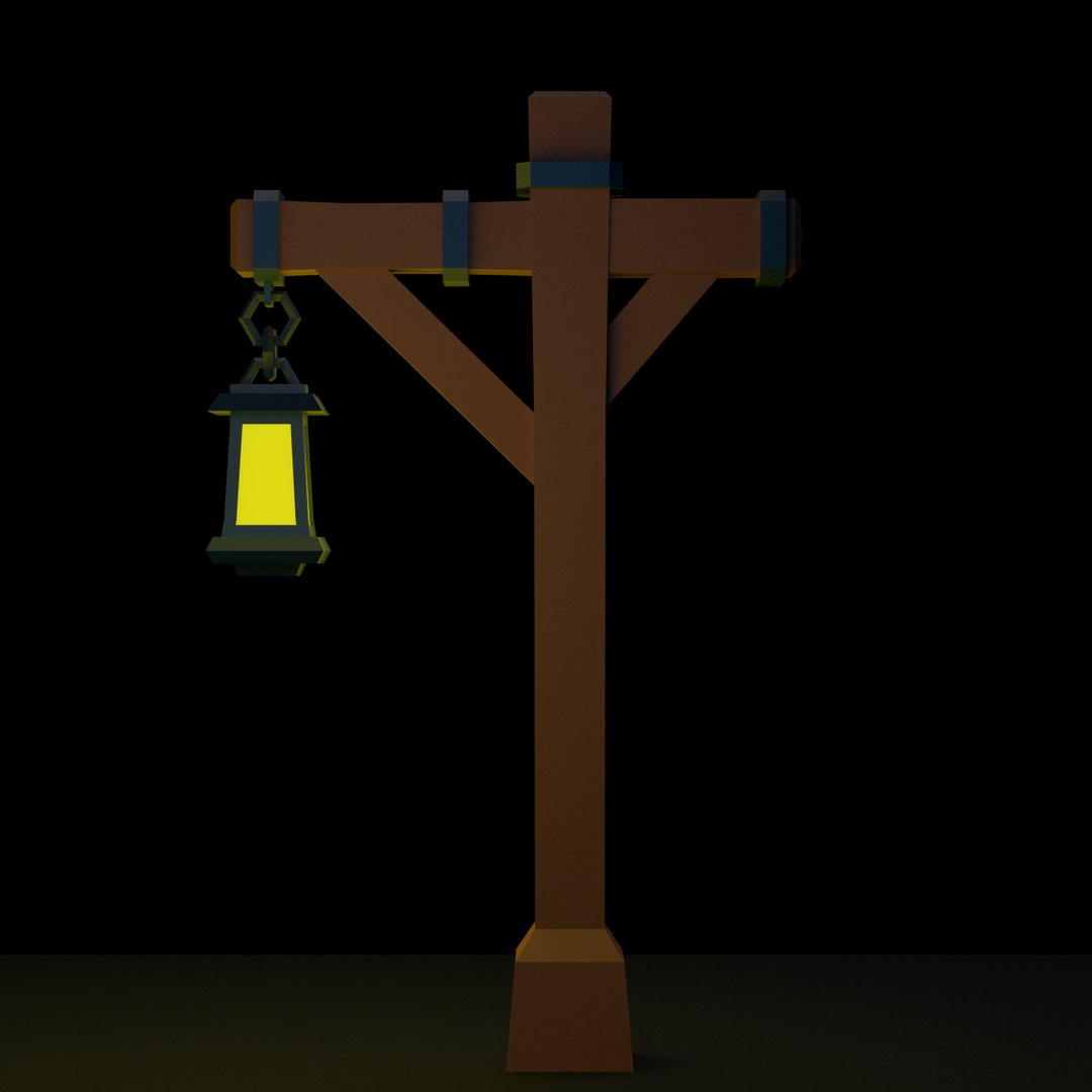 Cartoon Street Lamp Post 3D Model - TurboSquid 1644387