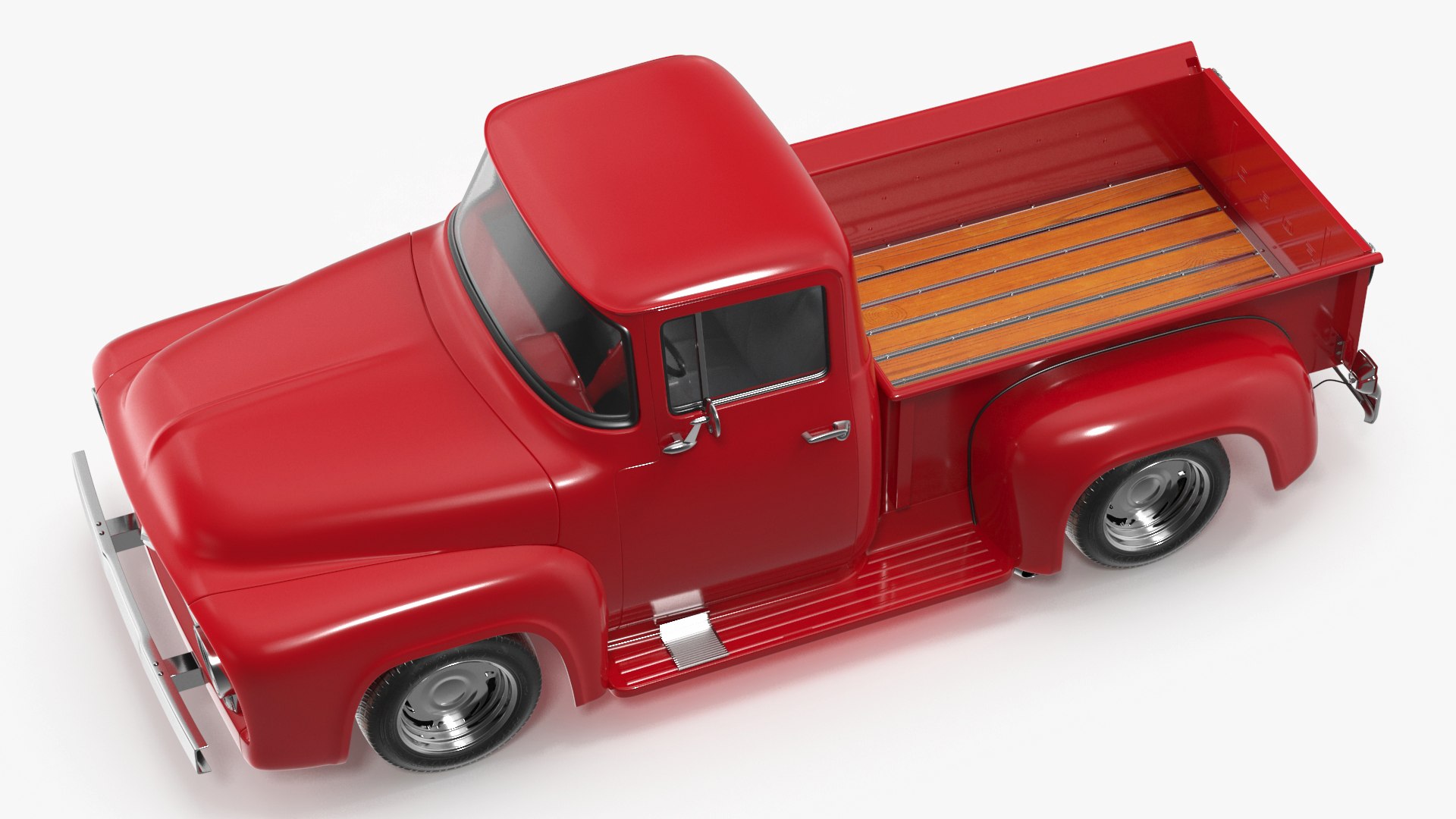 3D 1956 Ford F100 Pickup Truck Tuned Simple Interior model - TurboSquid ...