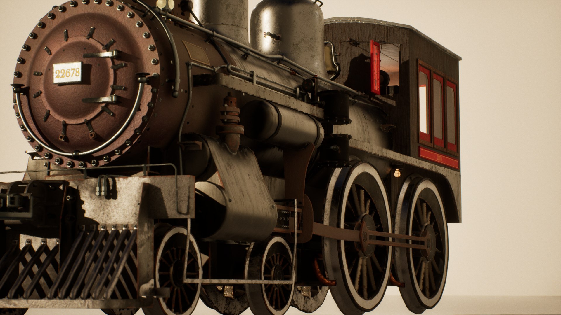 3D Vintage Train Steam Engine - TurboSquid 2141330