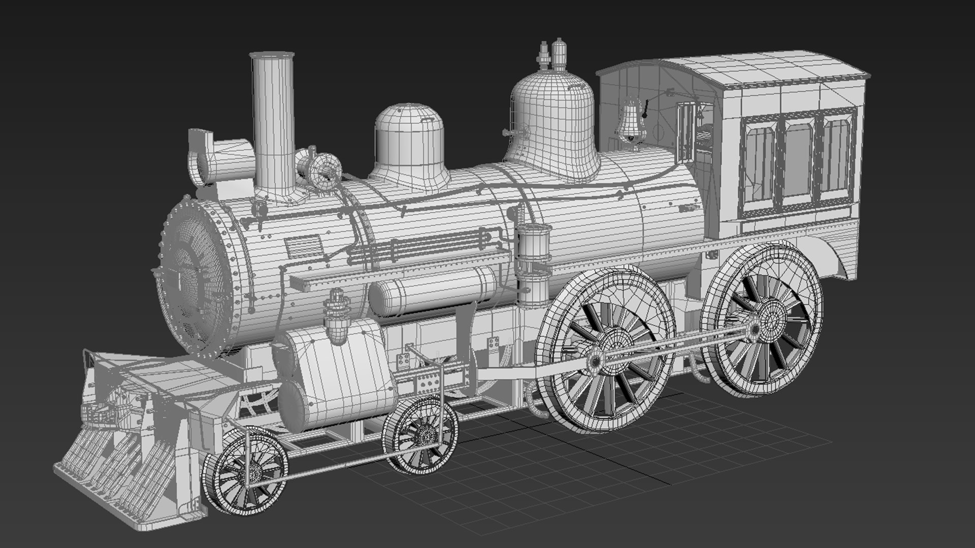 3D Vintage Train Steam Engine - TurboSquid 2141330