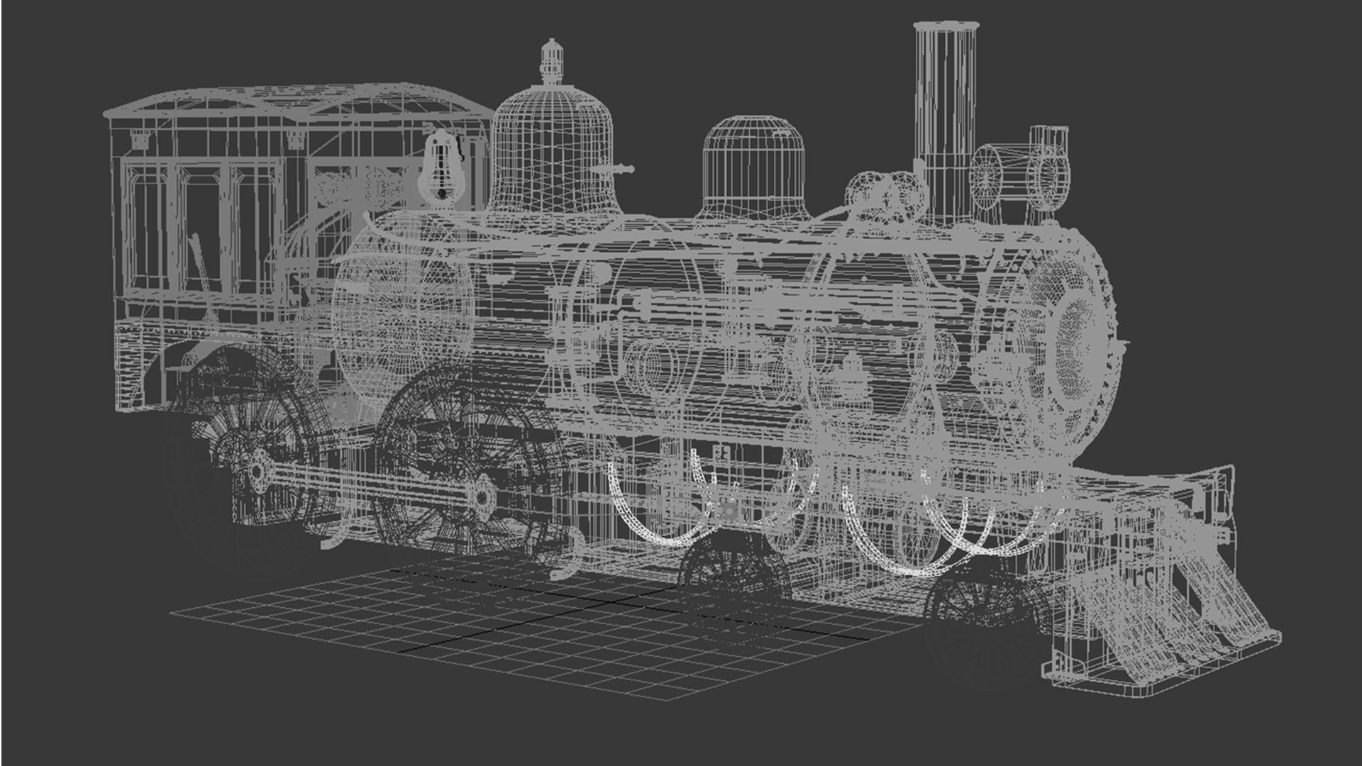 3D Vintage Train Steam Engine - TurboSquid 2141330
