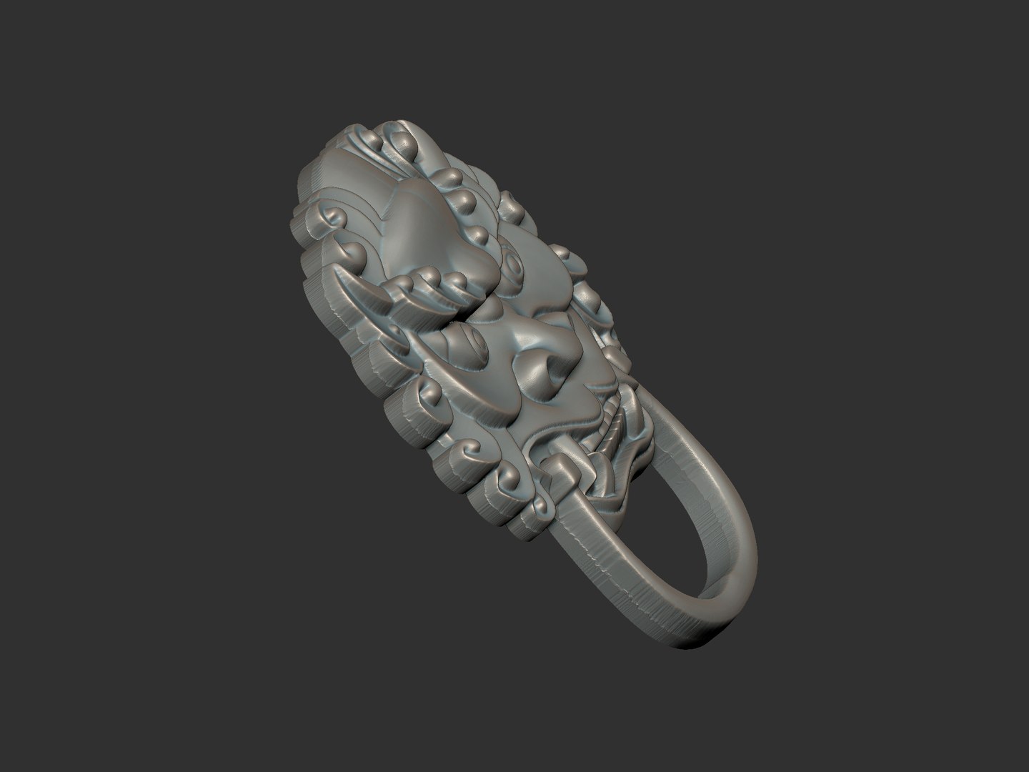 Lion door knocker model - TurboSquid 2038330