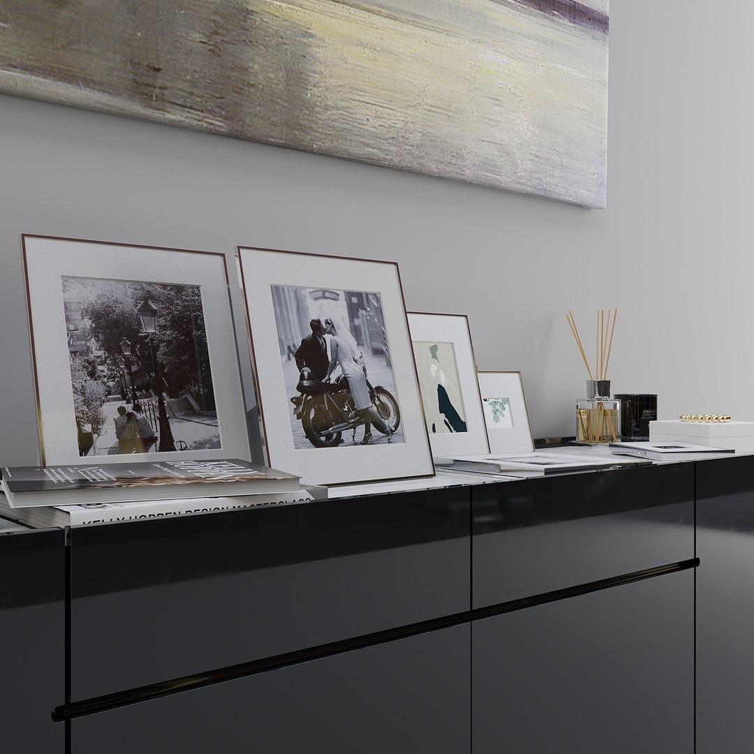 3D Kubit Sideboard Photo Frames - TurboSquid 1644993