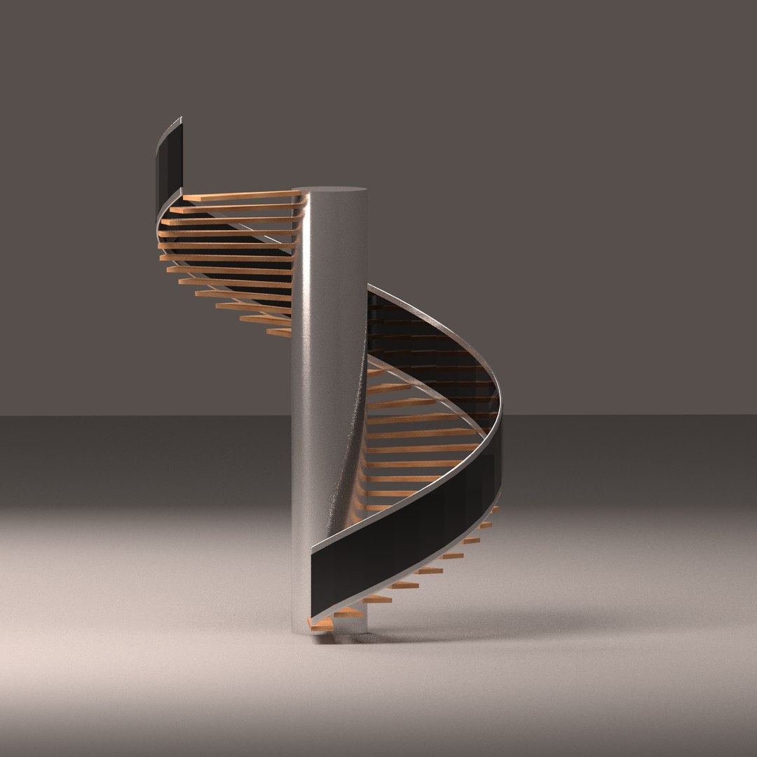 3D Stairs Spiral - TurboSquid 2002735