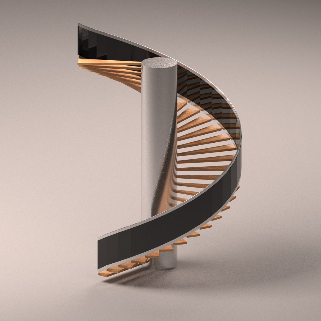 3D Stairs Spiral - TurboSquid 2002735