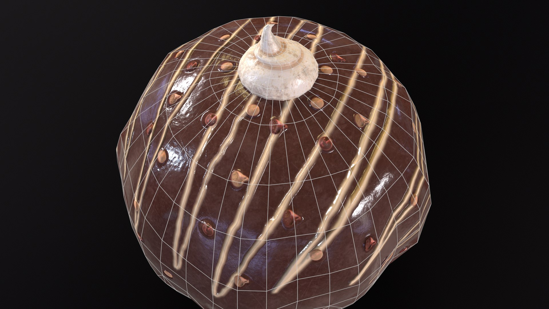 3D Model Chocolate Round Cake - TurboSquid 2231829