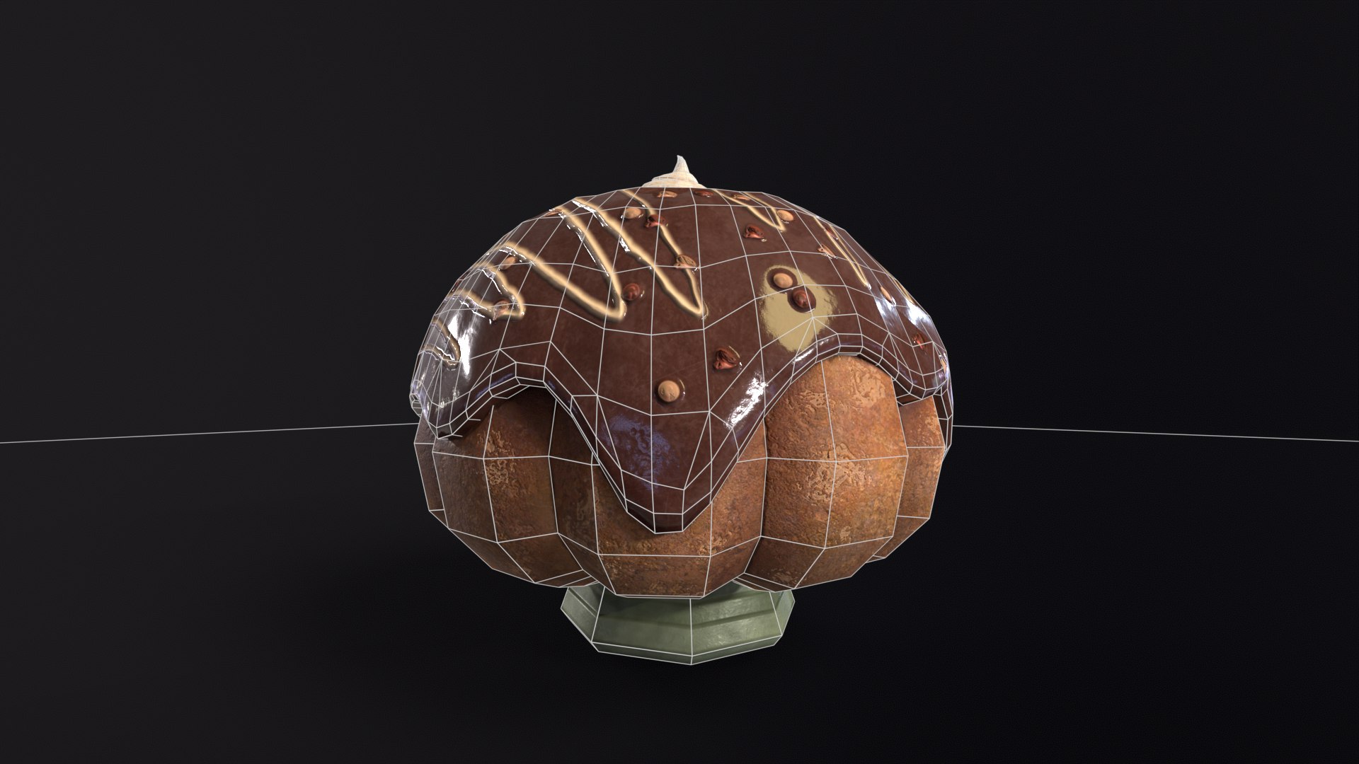 3D Model Chocolate Round Cake - TurboSquid 2231829