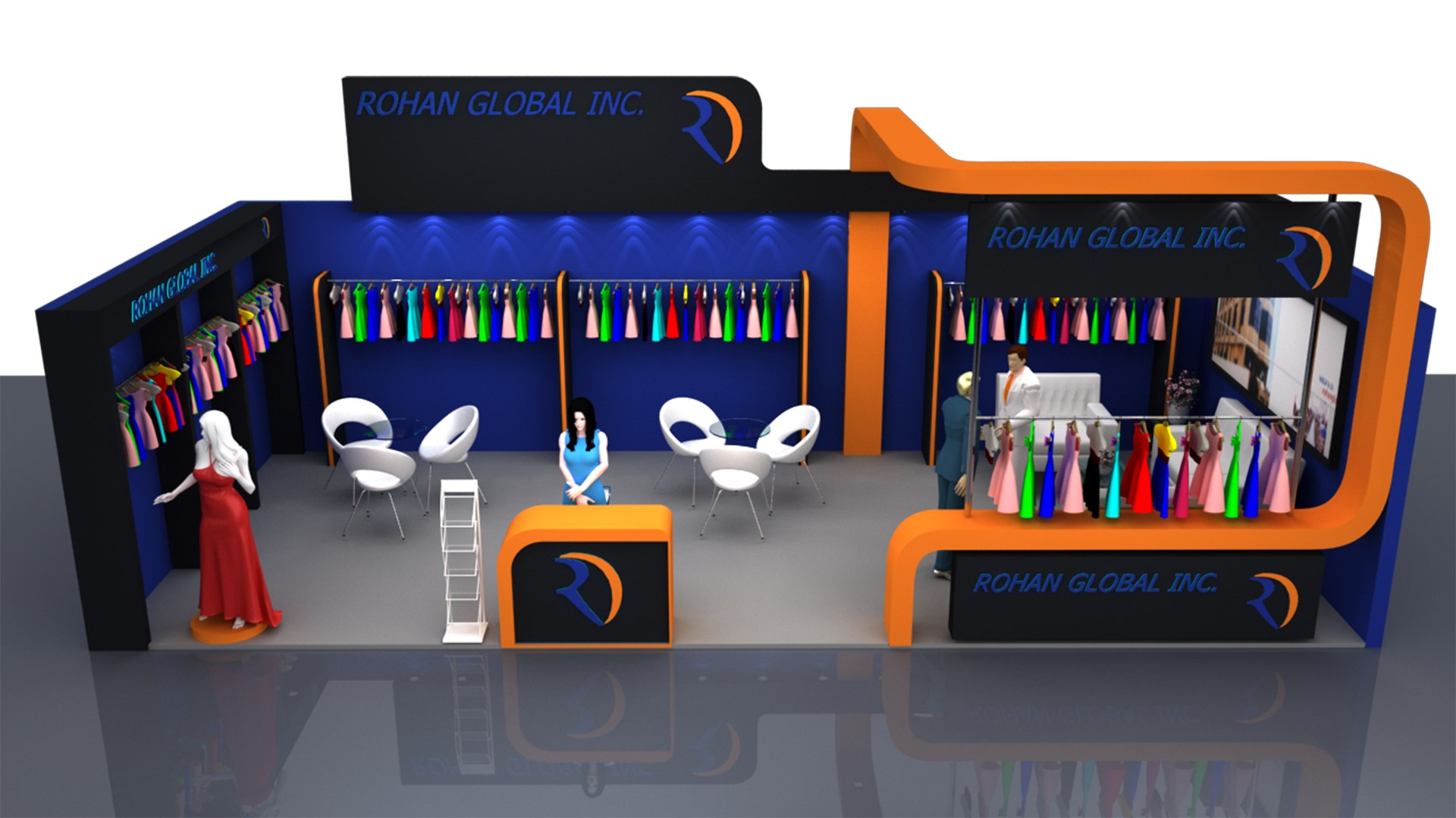 3D One Side Open Stand - TurboSquid 1990189