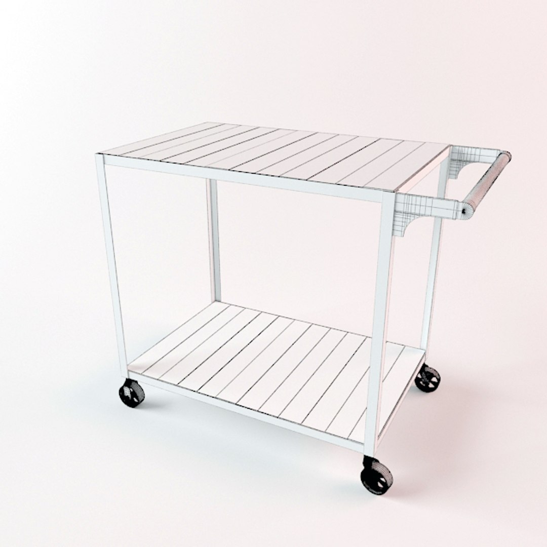 3d Vintage Dinner Wagon