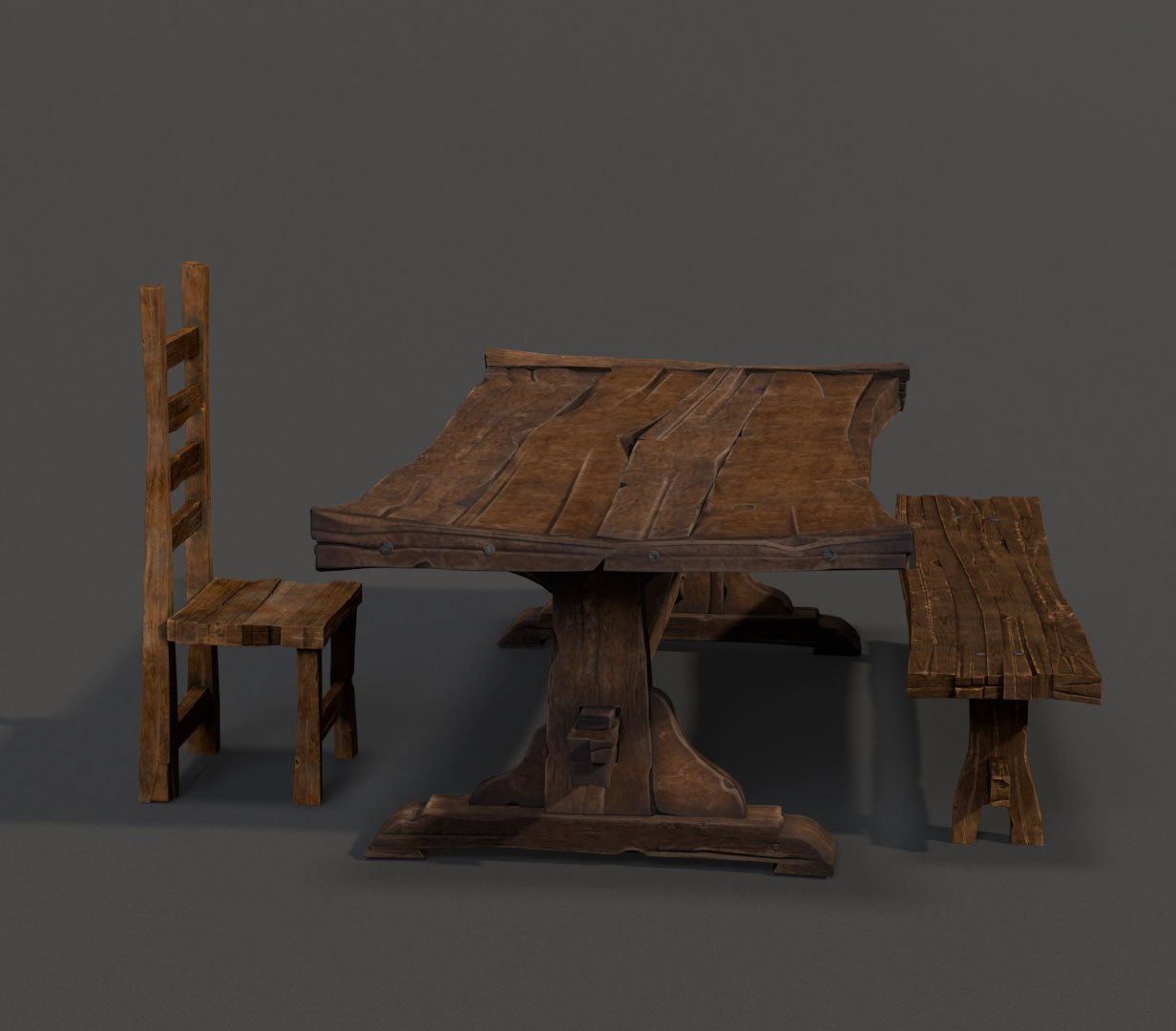 3D Medieval Table Set - TurboSquid 1454182