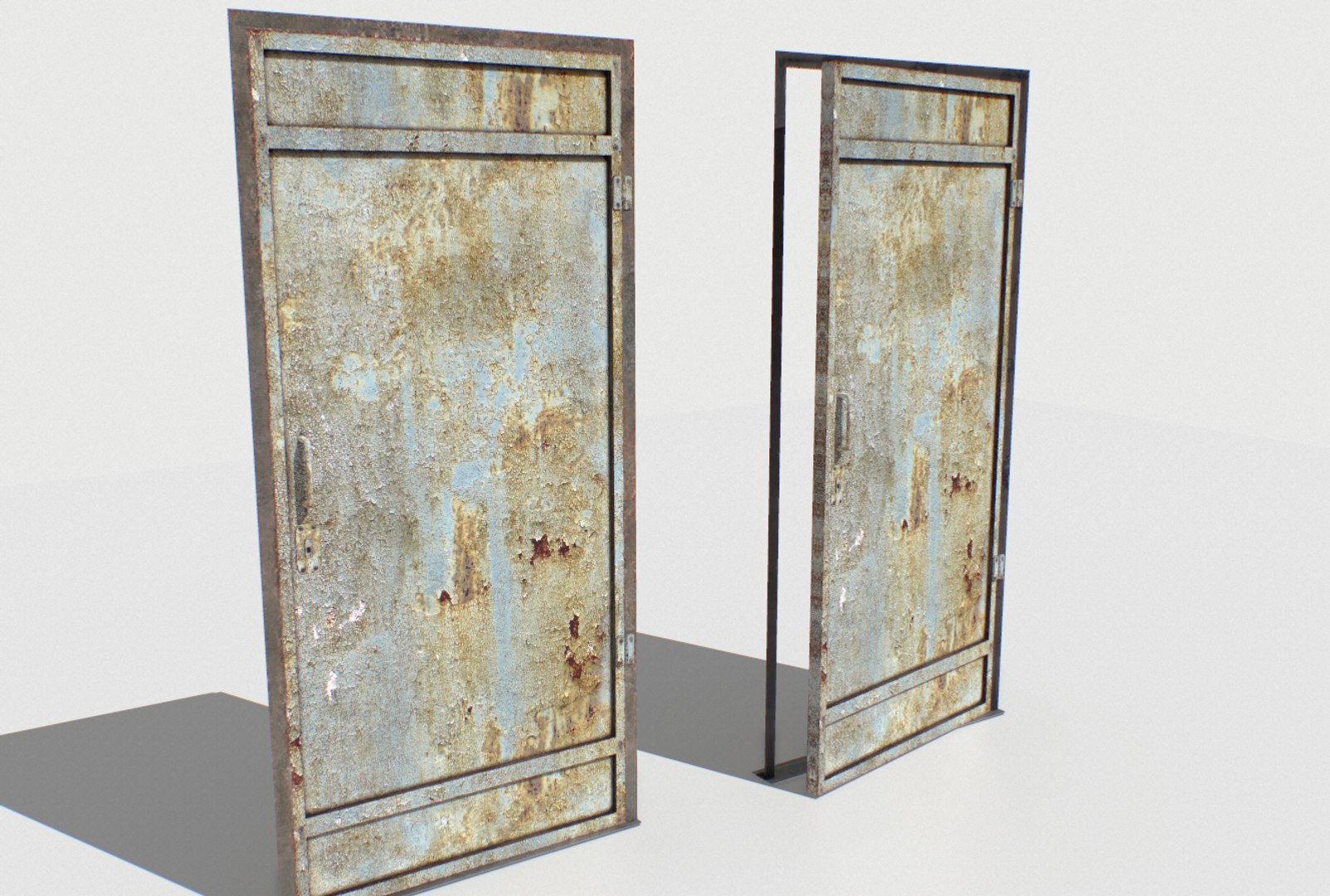 3D Old Metal Door Model - TurboSquid 1595641