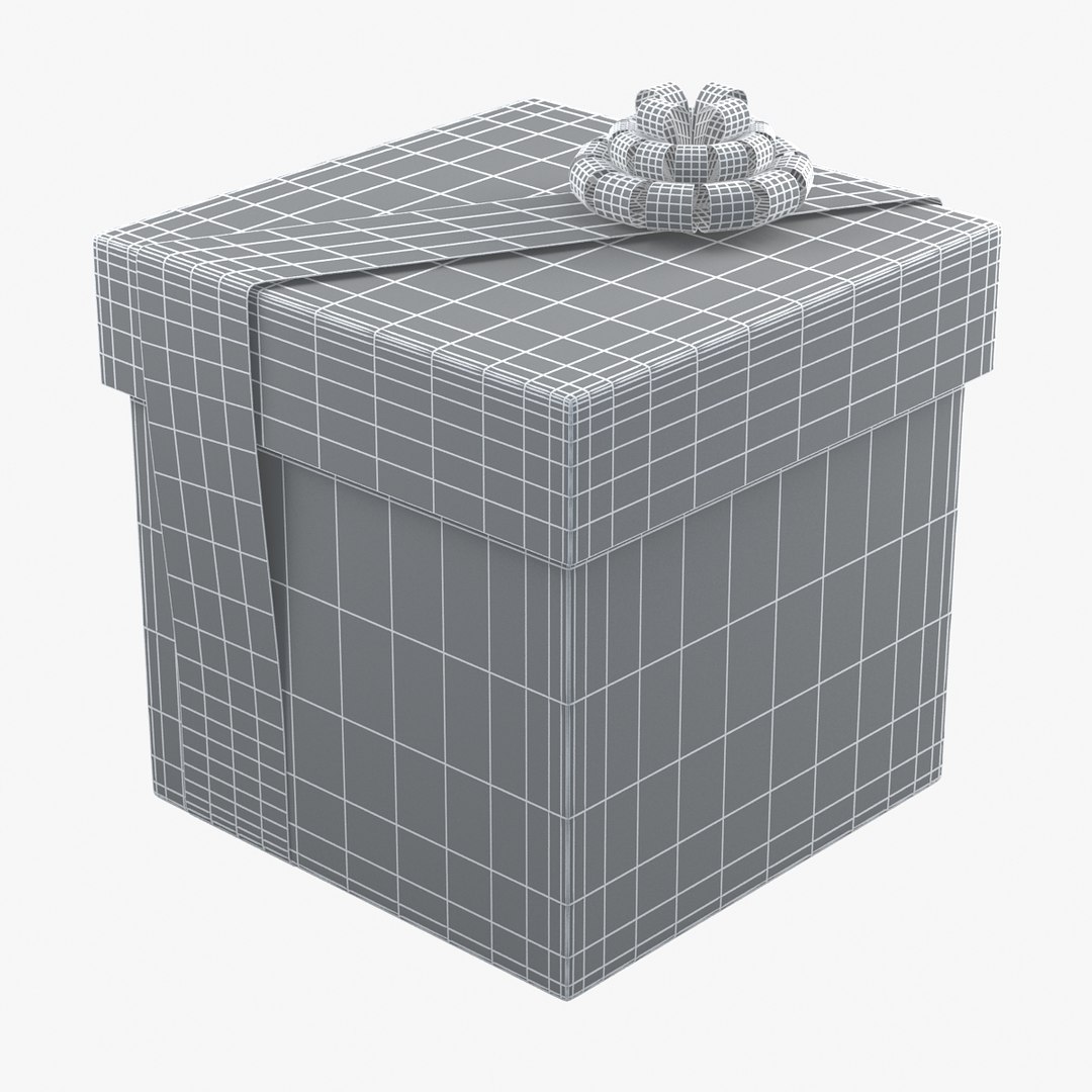 christmas gift present box 3d model