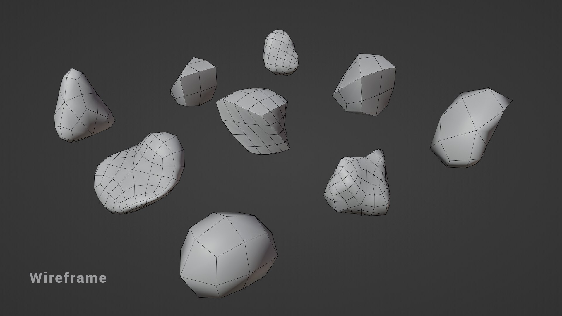 Free 3D Collection of decorative stones Unity Package model ...