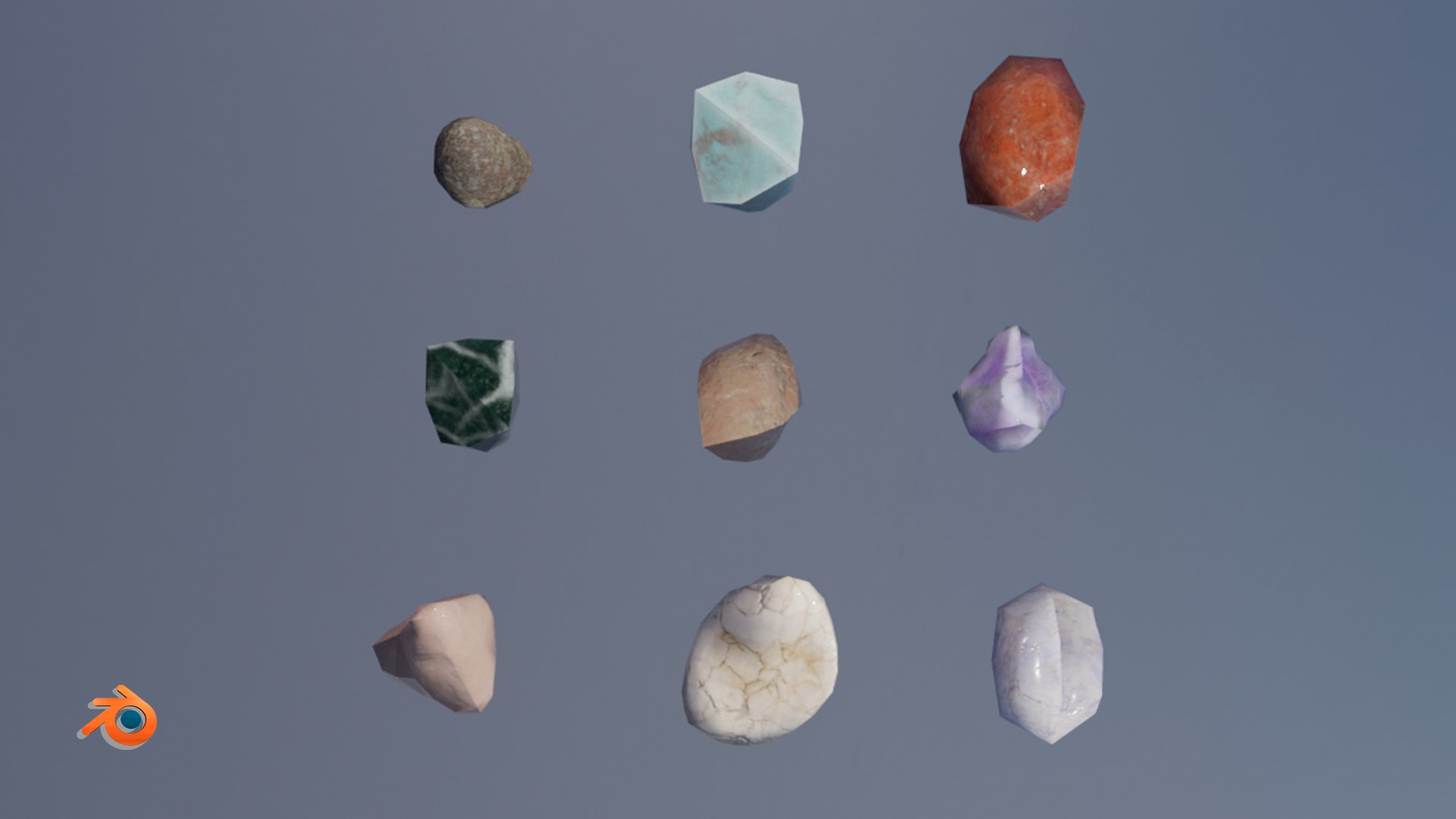 Free 3D Collection of decorative stones Unity Package model ...