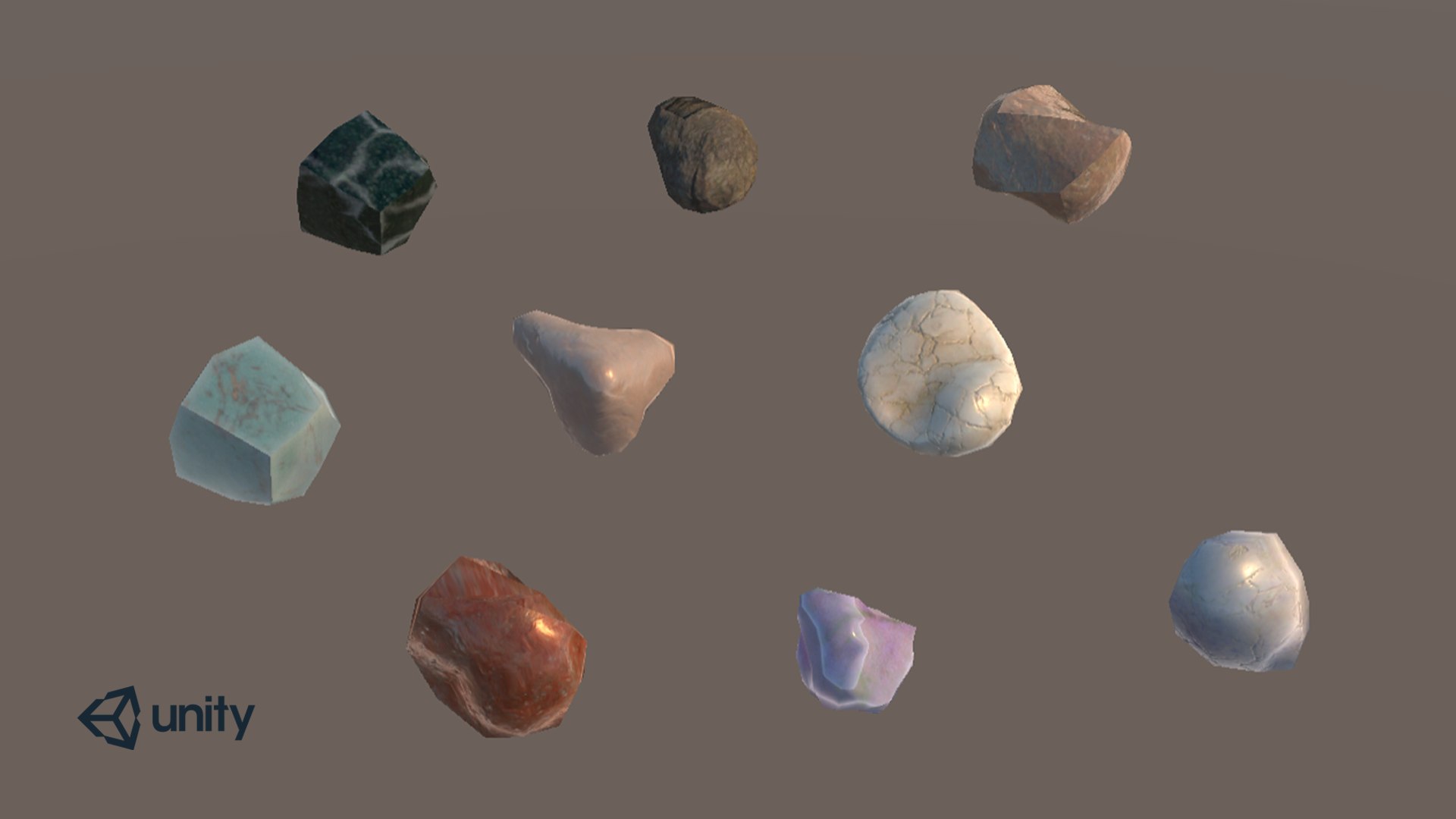 Free 3D Collection of decorative stones Unity Package model ...