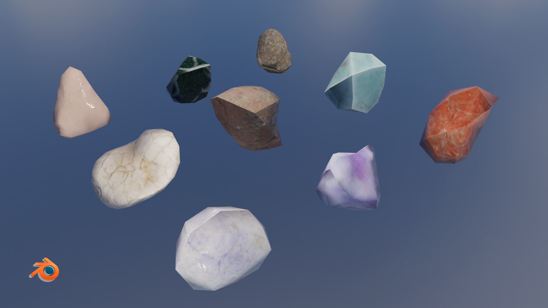 Free 3D Collection of decorative stones Unity Package model ...