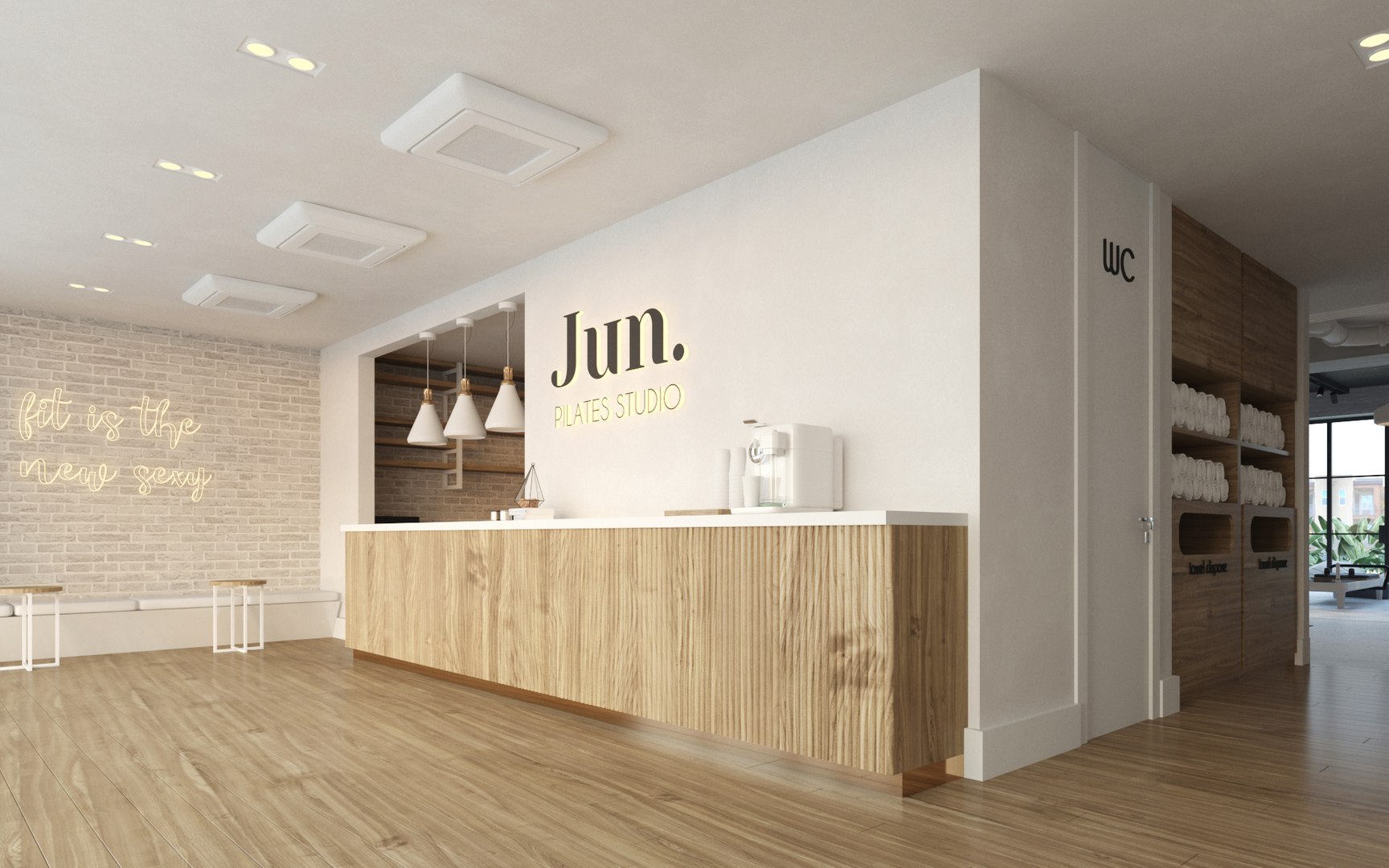 3D Modern Pilates Reformer Studio Interior - TurboSquid 2145189