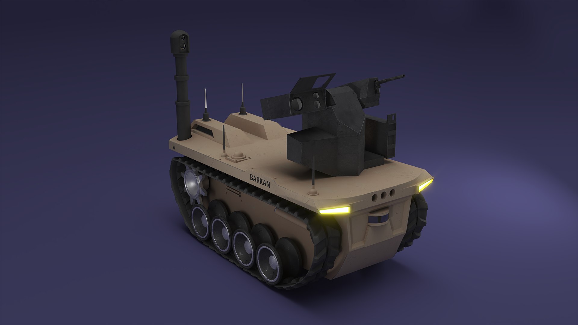 3D Model Barkan Armored UGV - TurboSquid 2354558