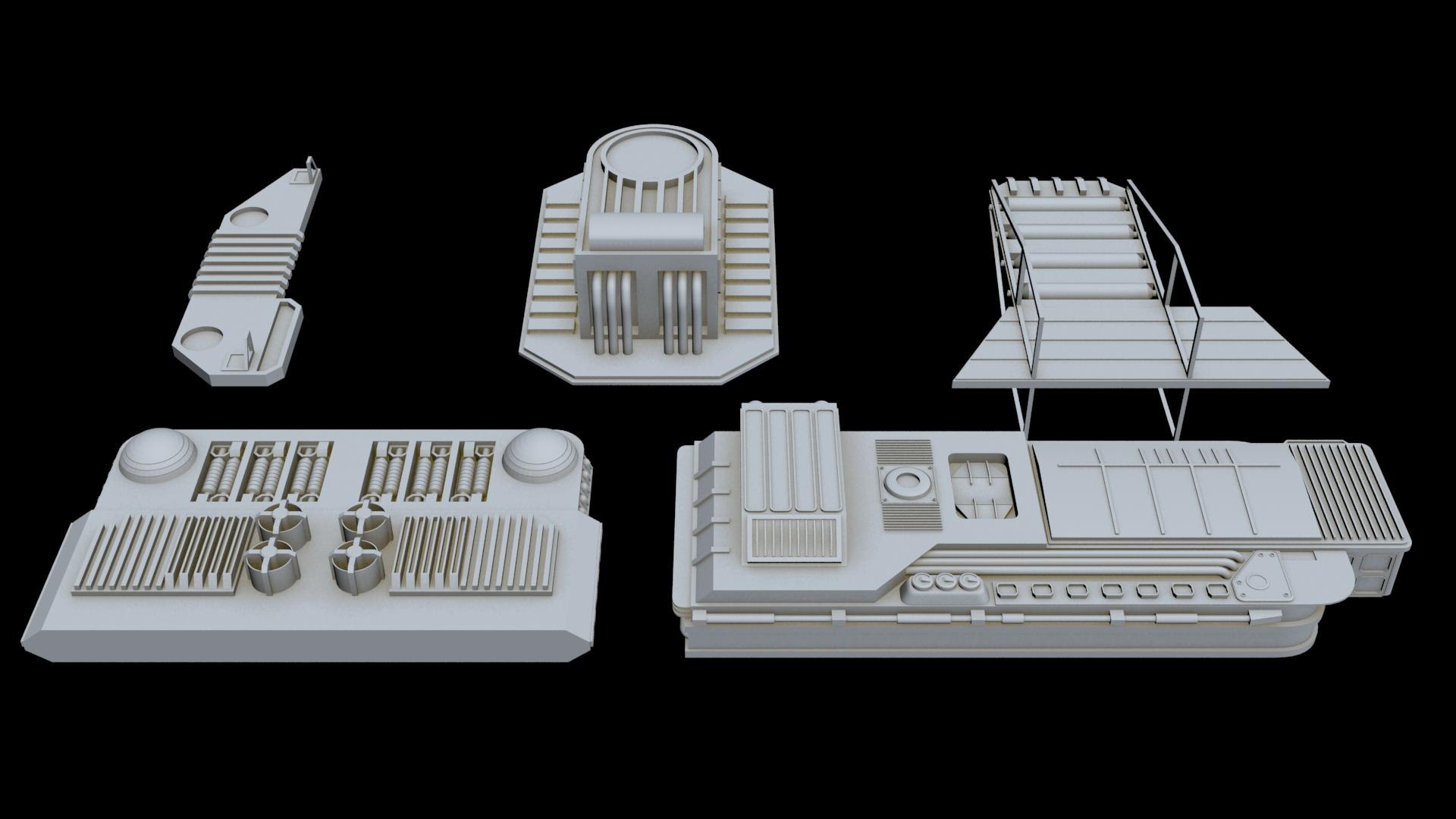 3D starship greeble 1 - TurboSquid 1201299