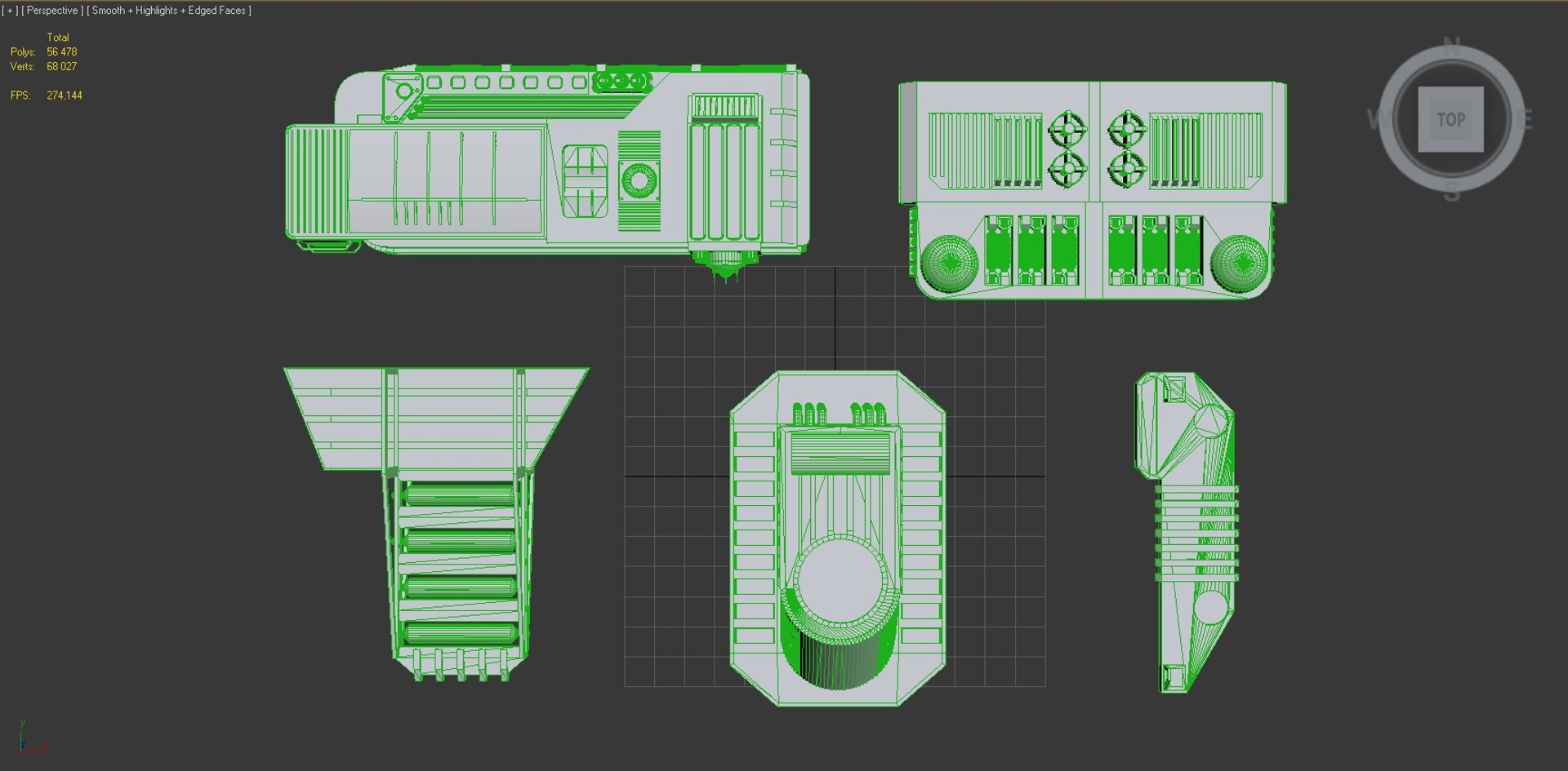 3D starship greeble 1 - TurboSquid 1201299