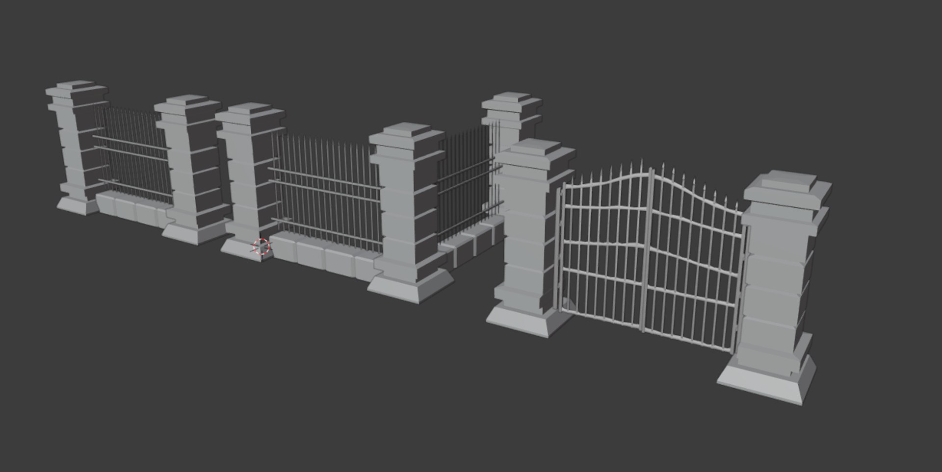 3D Stylized Fence Gate Model - TurboSquid 1622437