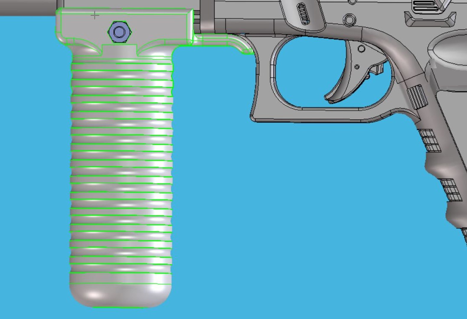 3D VERTICAL FOREGRIP FOR GEN 3 GLOCK - TurboSquid 2199365