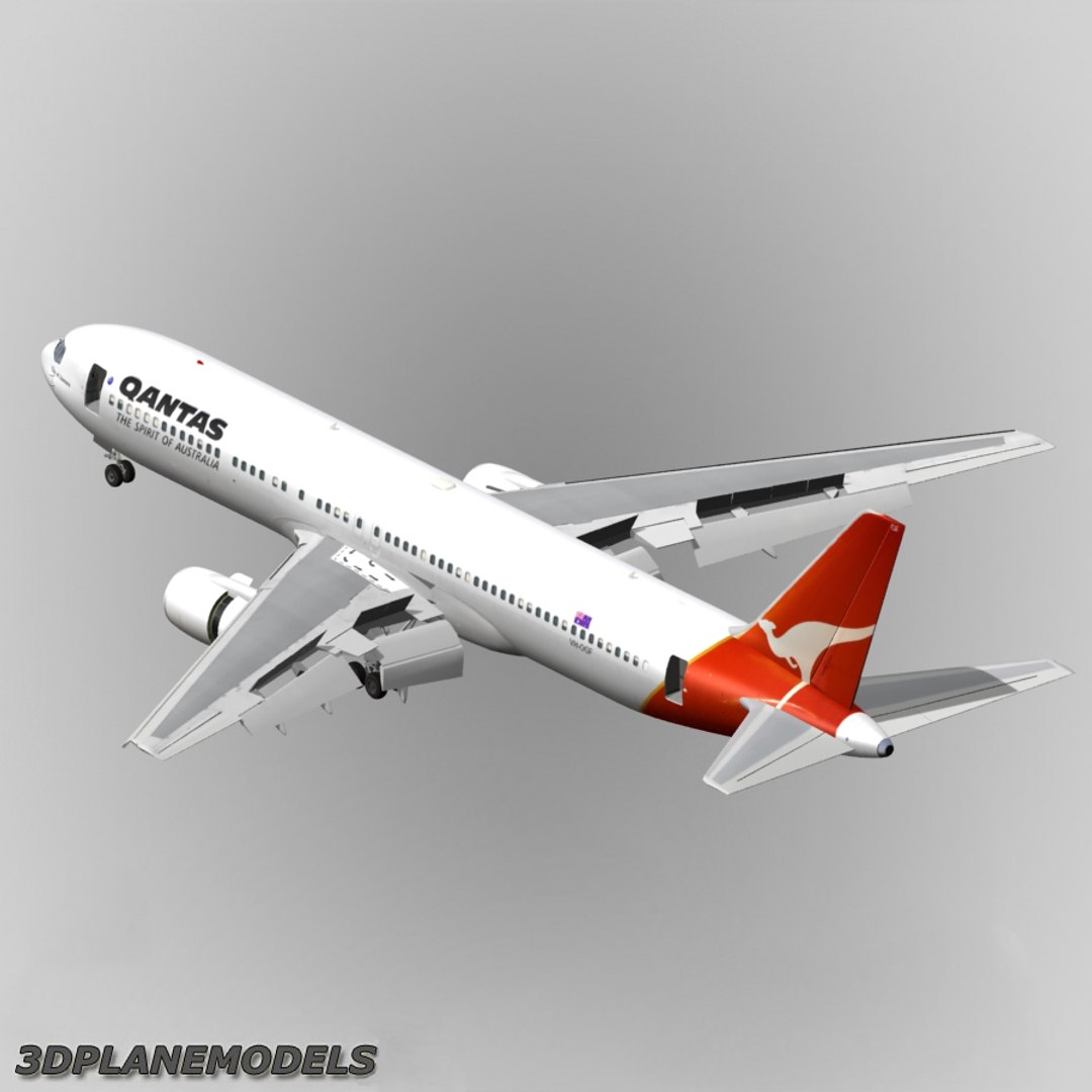 B767-300 Qantas 767-300 767 3d Model
