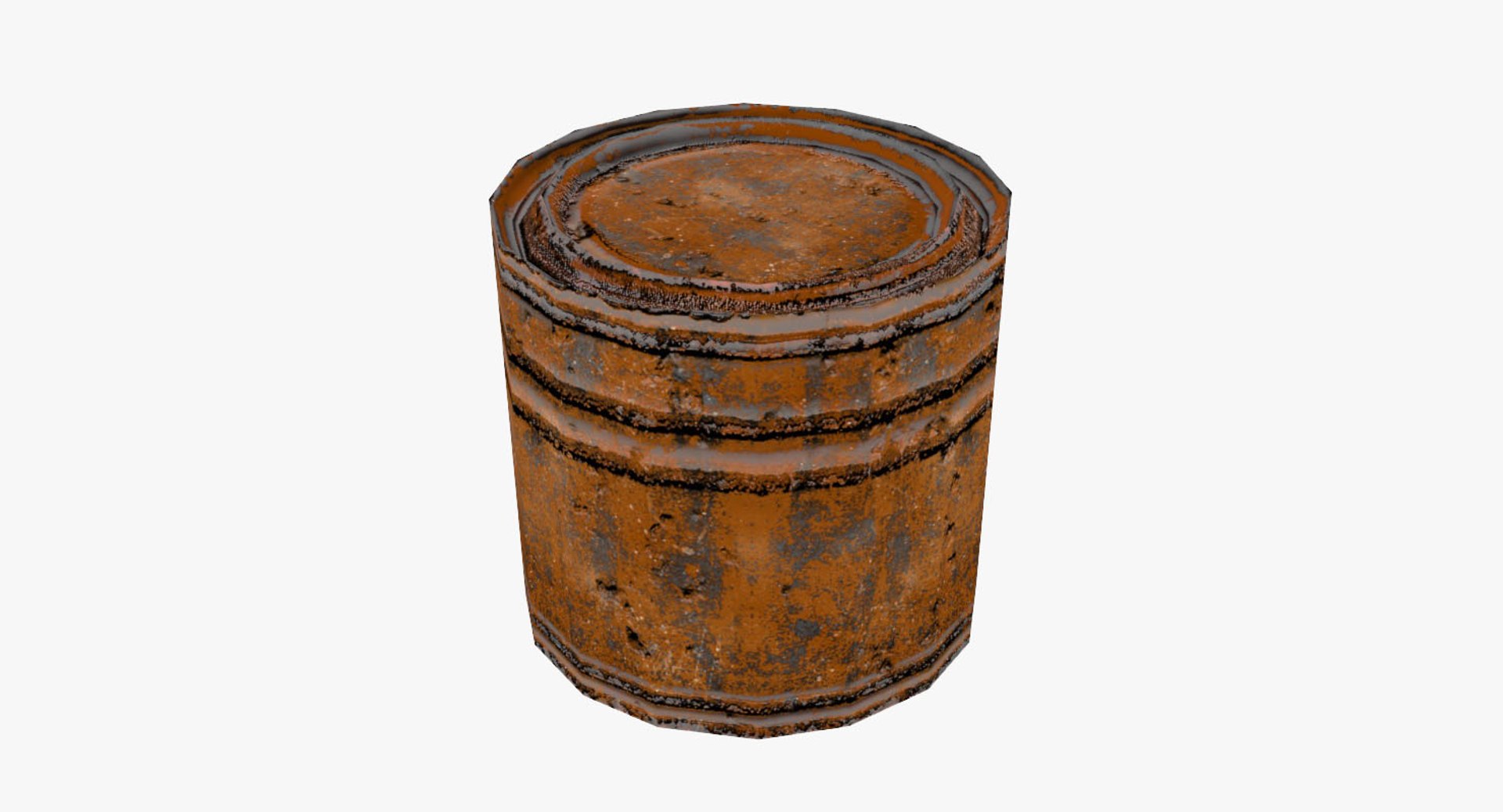 3d rusty tin