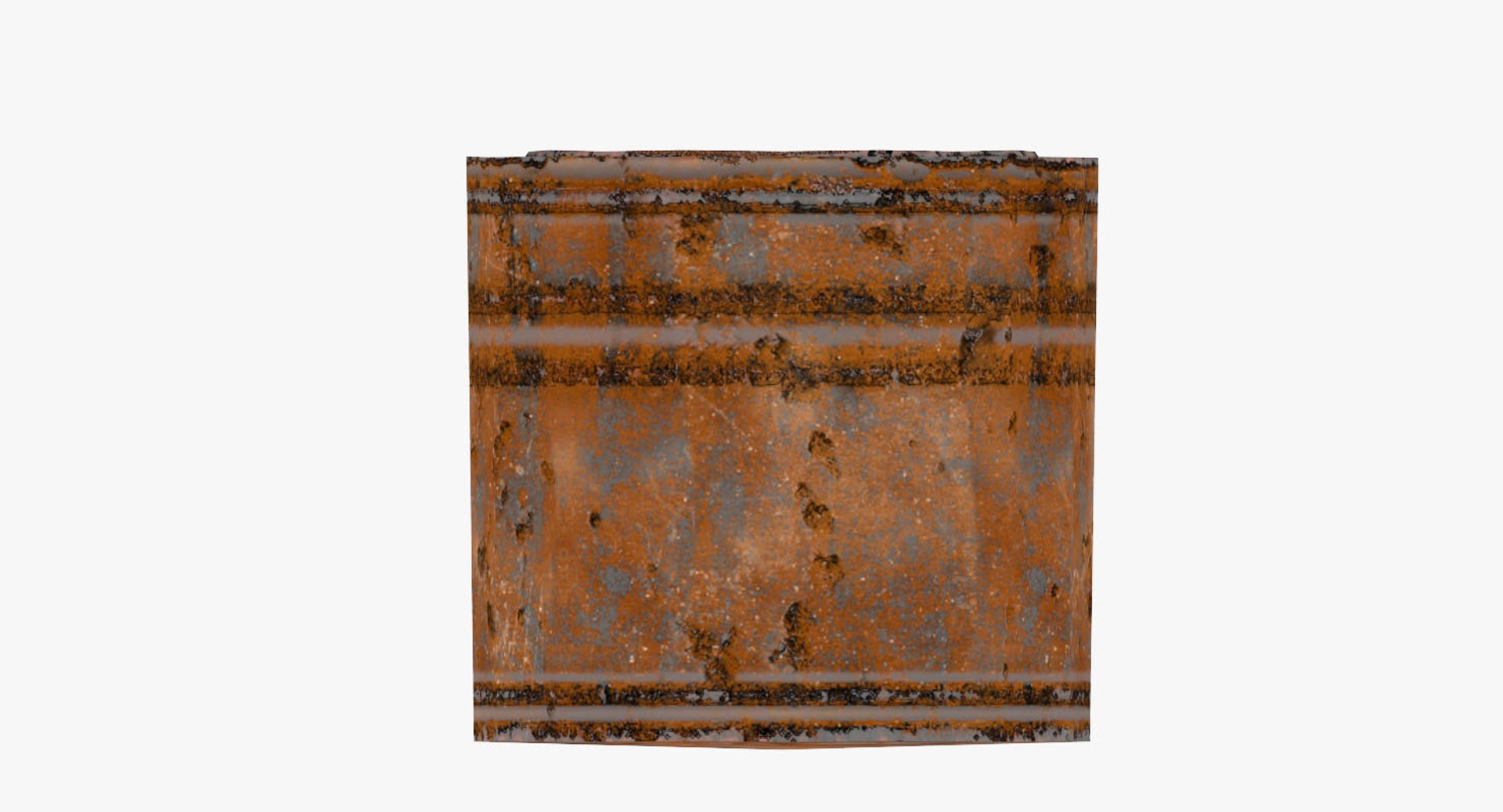 3d rusty tin