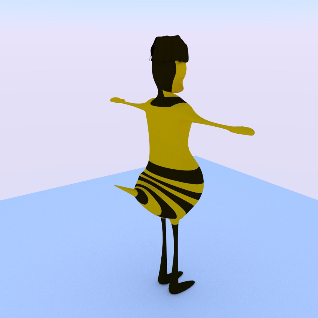 3d Cartoon Bee Rig