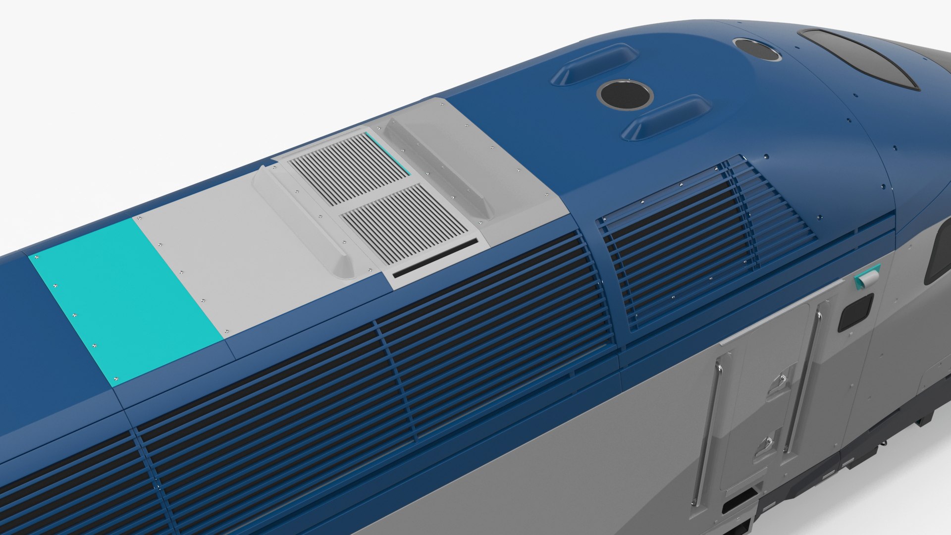 Blue High-Speed Passenger Train model - TurboSquid 2093419